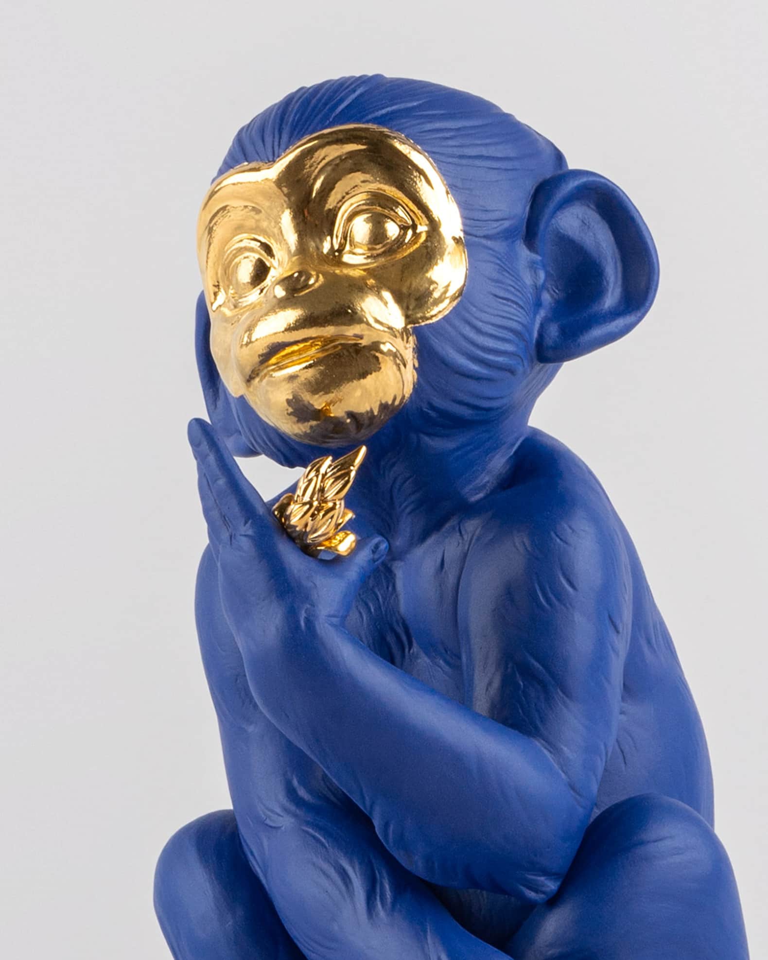 Lladro Little Monkey, Blue/Gold - Exclusive Premiere | Horchow