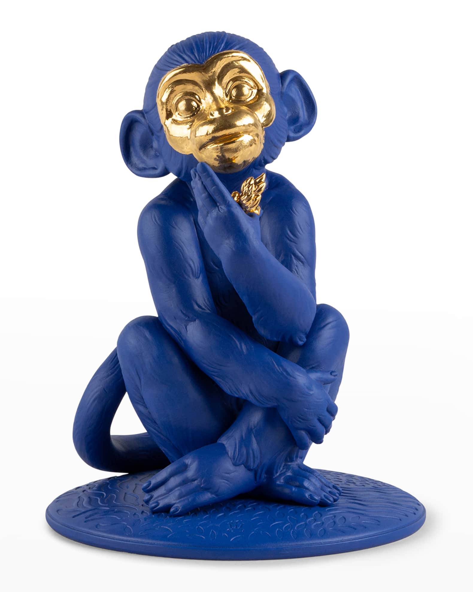 Lladro Little Monkey, Blue/Gold - Exclusive Premiere | Horchow