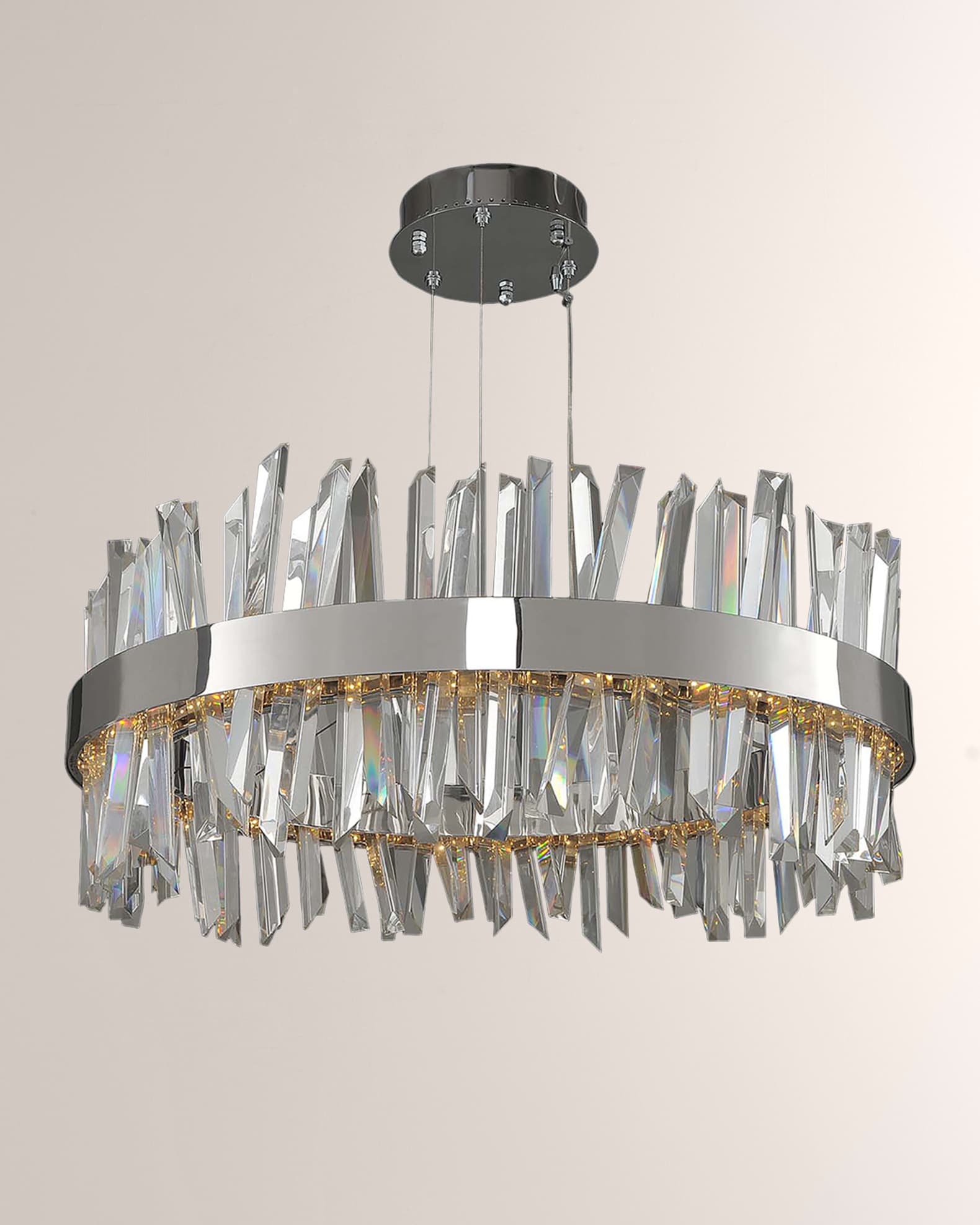 Allegri Crystal by Kalco Lighting Glacier 32" Round LED Chandelier ...