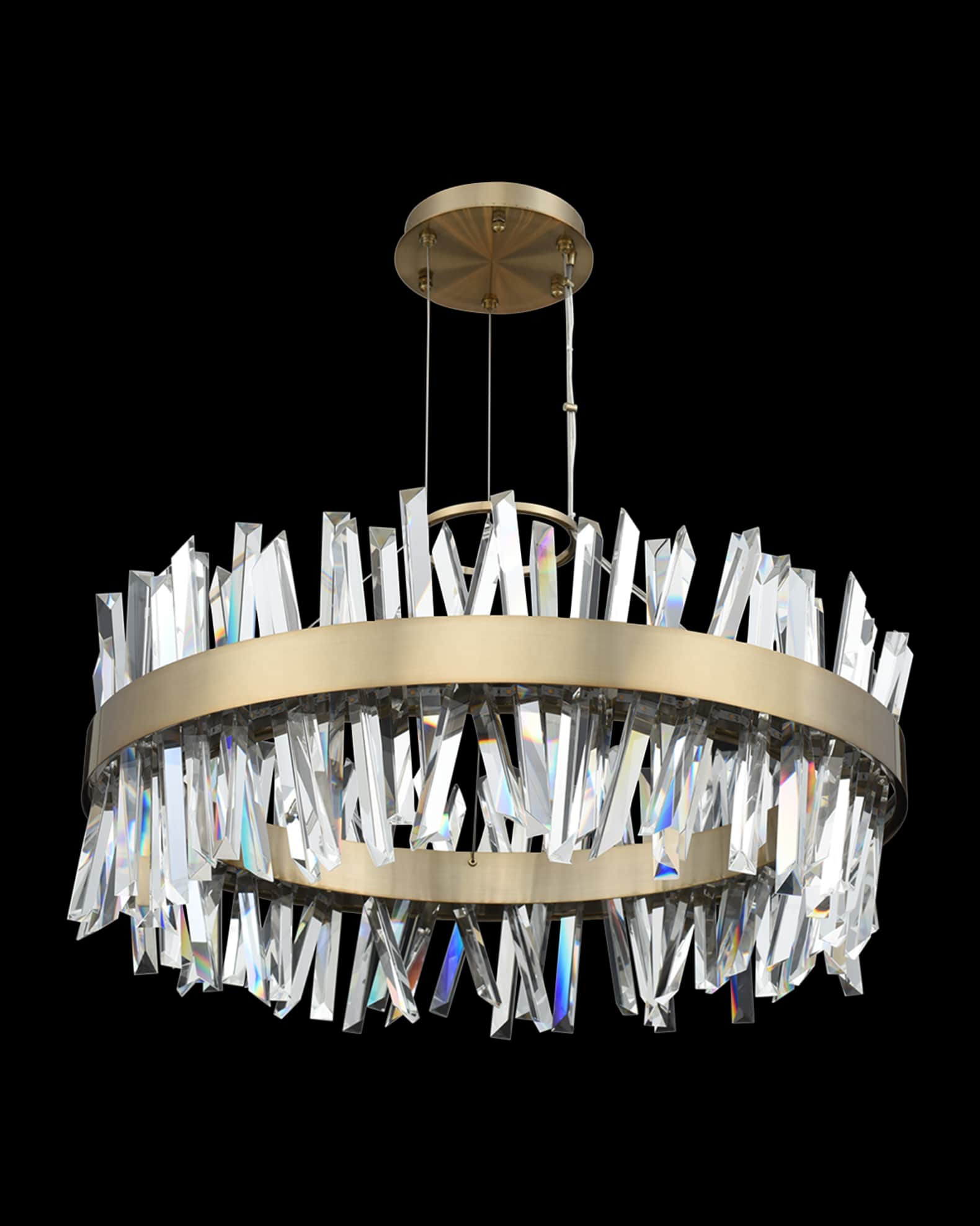 Allegri Crystal by Kalco Lighting Glacier 32" Round LED Chandelier ...