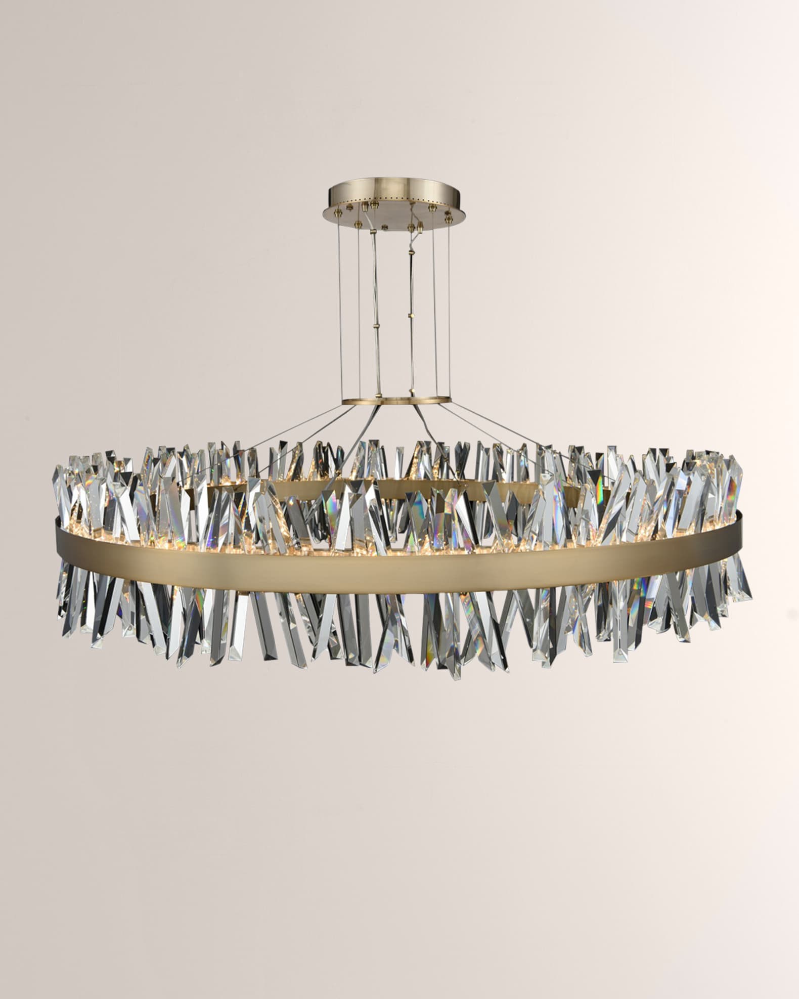 Allegri Crystal by Kalco Lighting Glacier 60" Led Round Chandelier ...