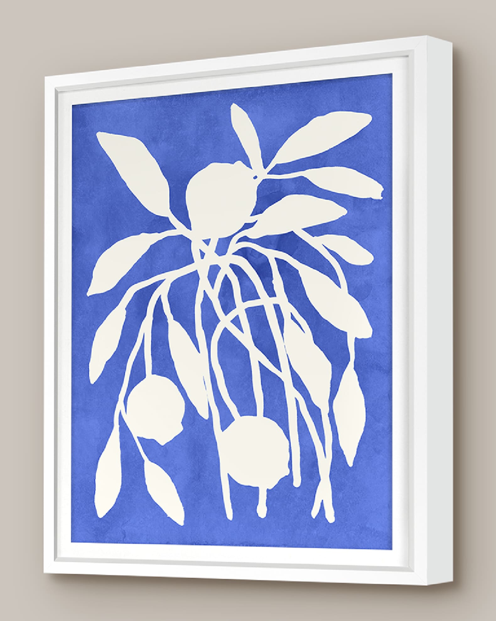 Blue Pool Plant Print on Paper | Horchow