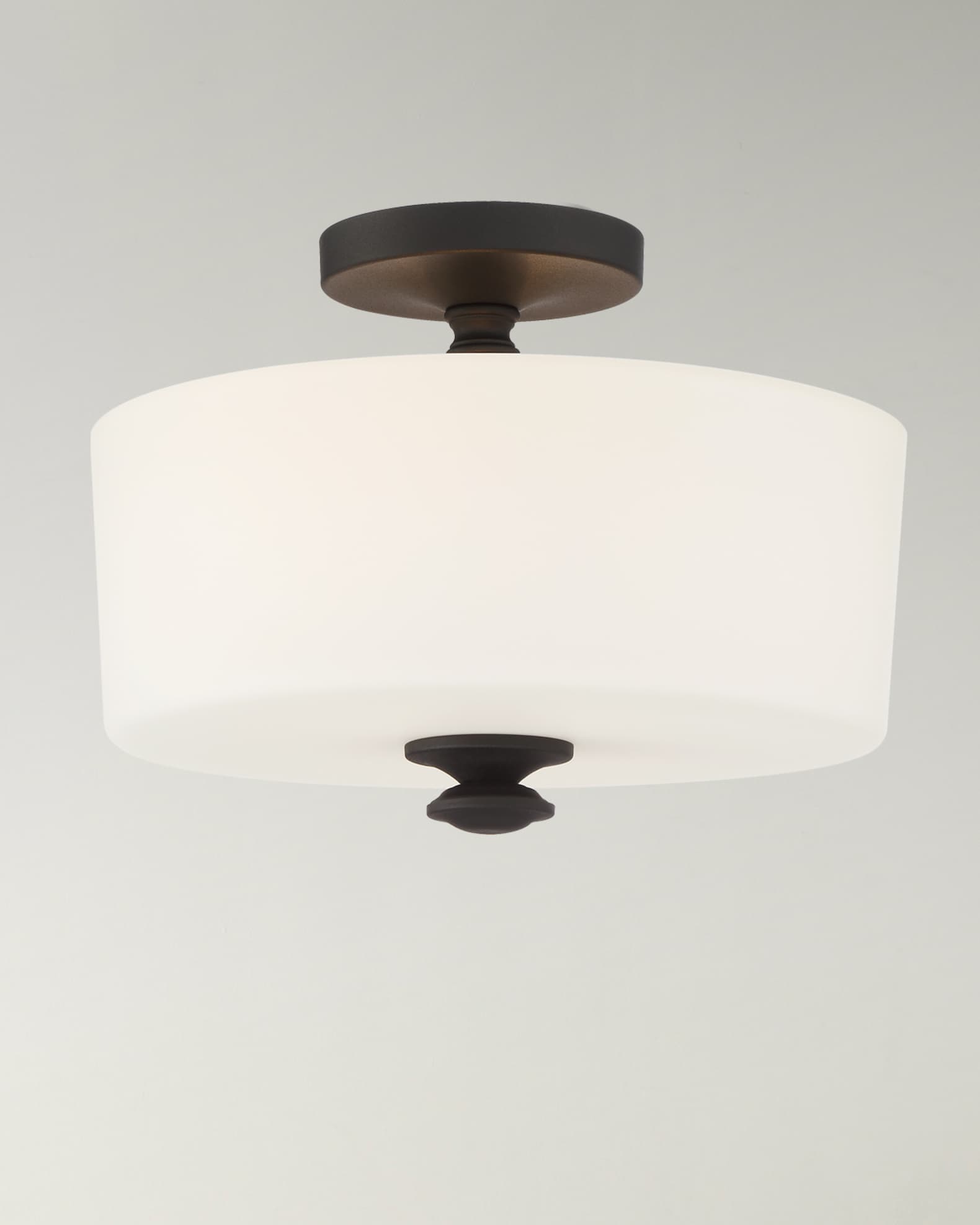 Crystorama Travis 2-light Black Forged Ceiling Mount | Horchow