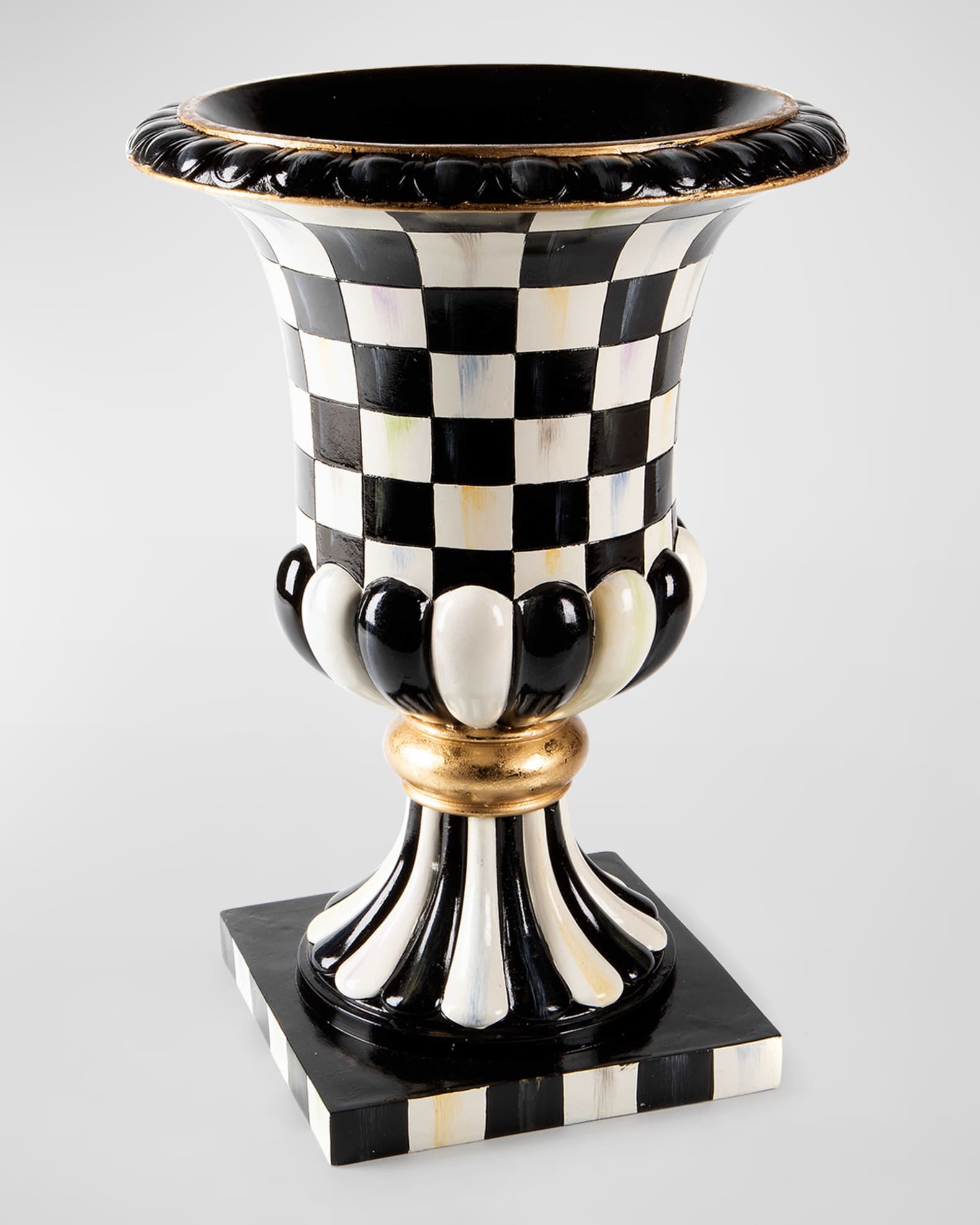 MacKenzie-Childs Courtly Check Pedestal Tabletop Urn | Horchow