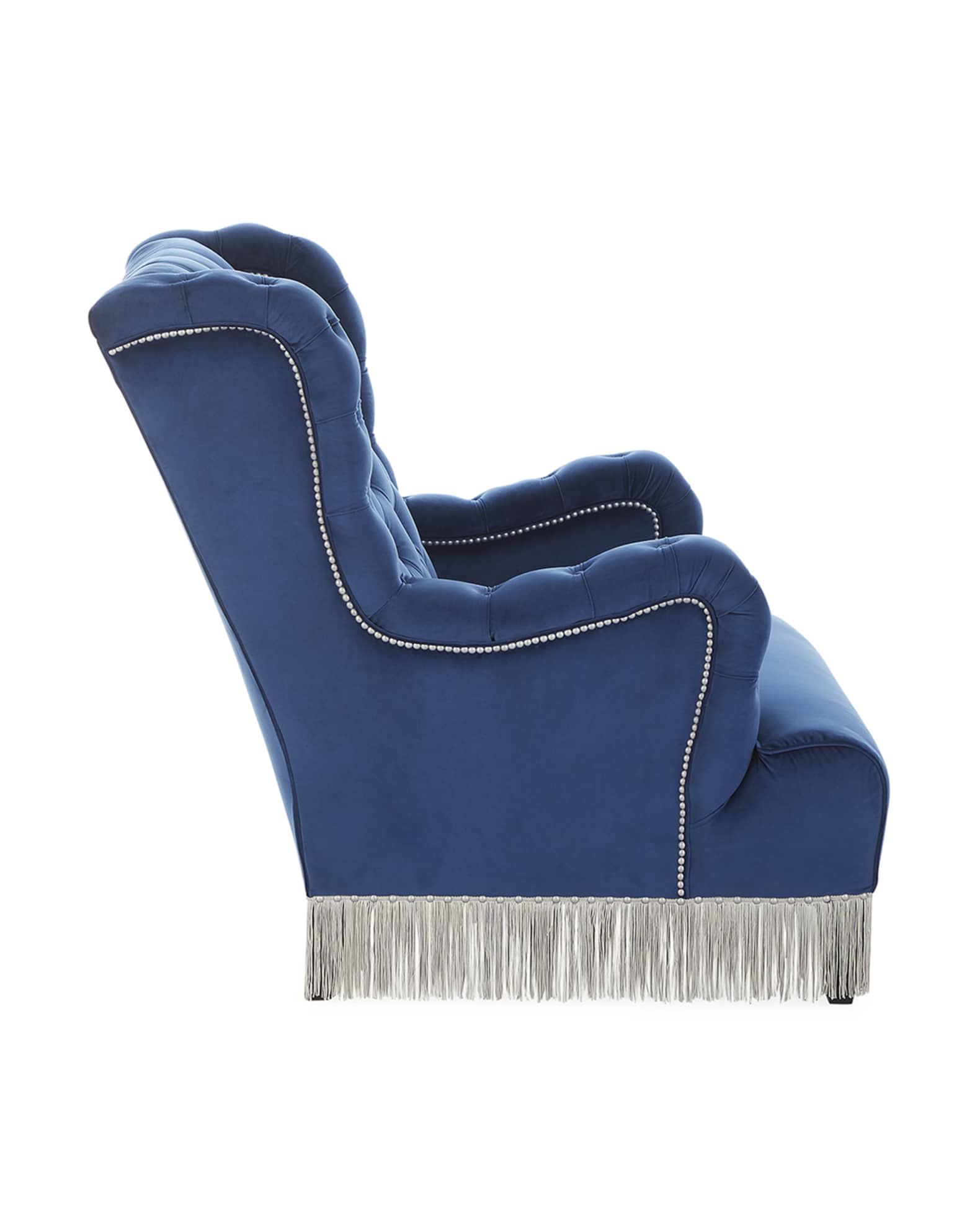 Old Hickory Tannery Alexander Fringed Wing Chair | Horchow