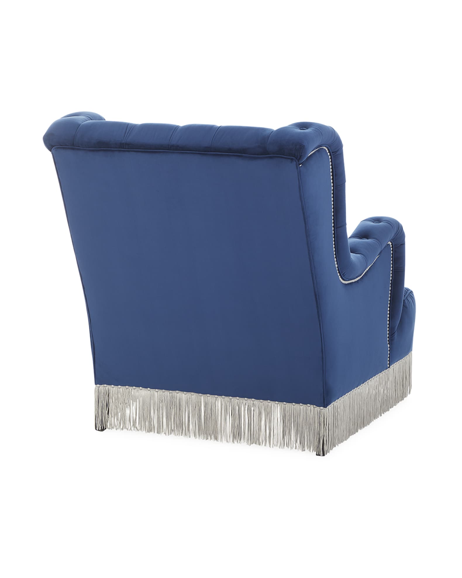 Old Hickory Tannery Alexander Fringed Wing Chair | Horchow