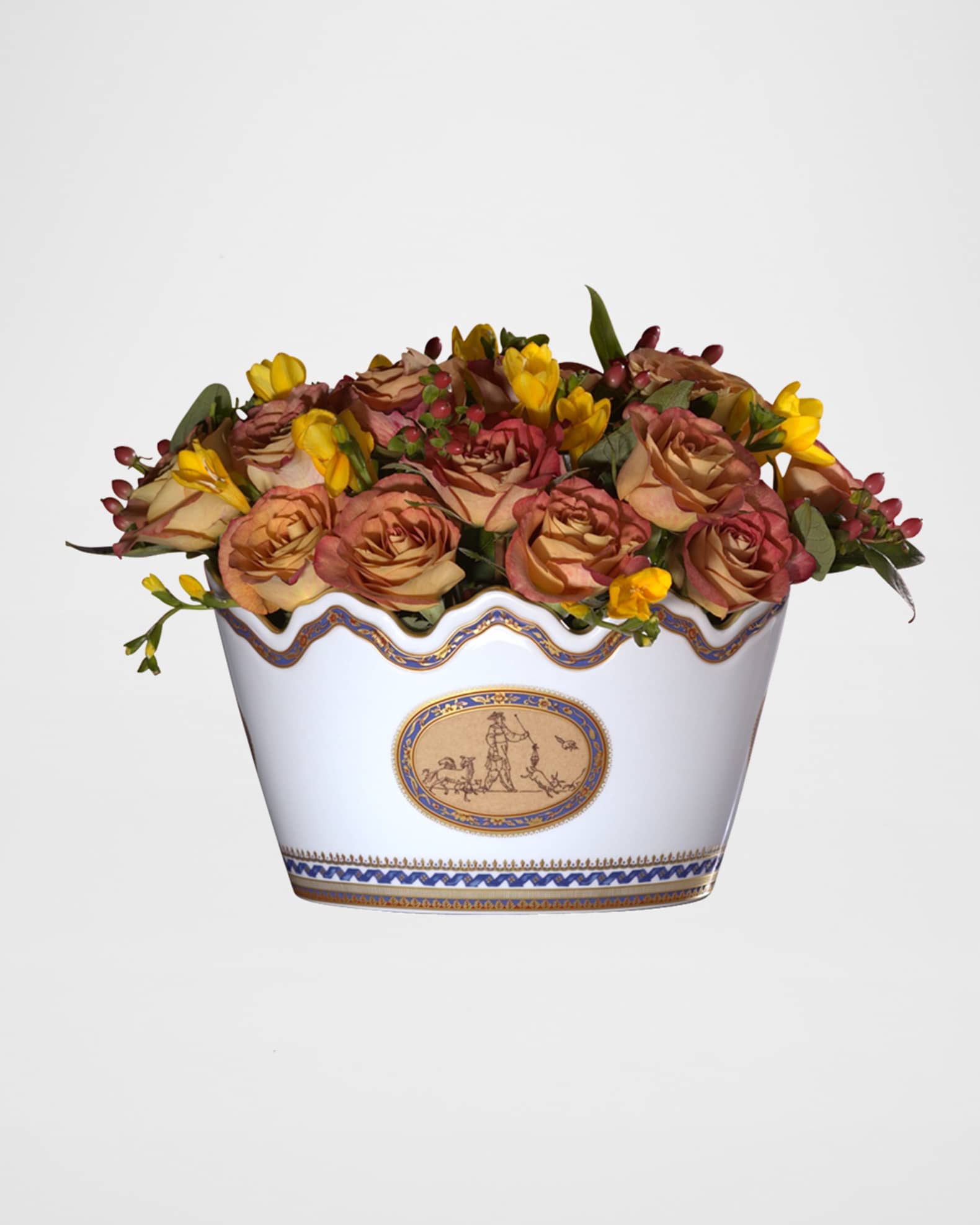 Mottahedeh Chinoise Blue Montieth Cachepot | Horchow