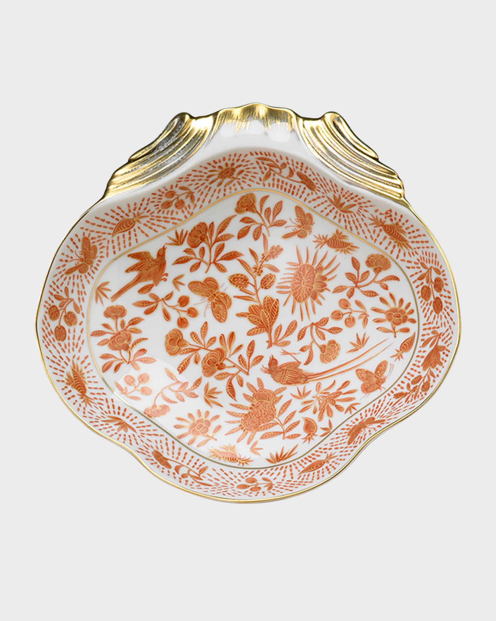 Mottahedeh Sacred Bird & Butterfly Shell Dish | Horchow