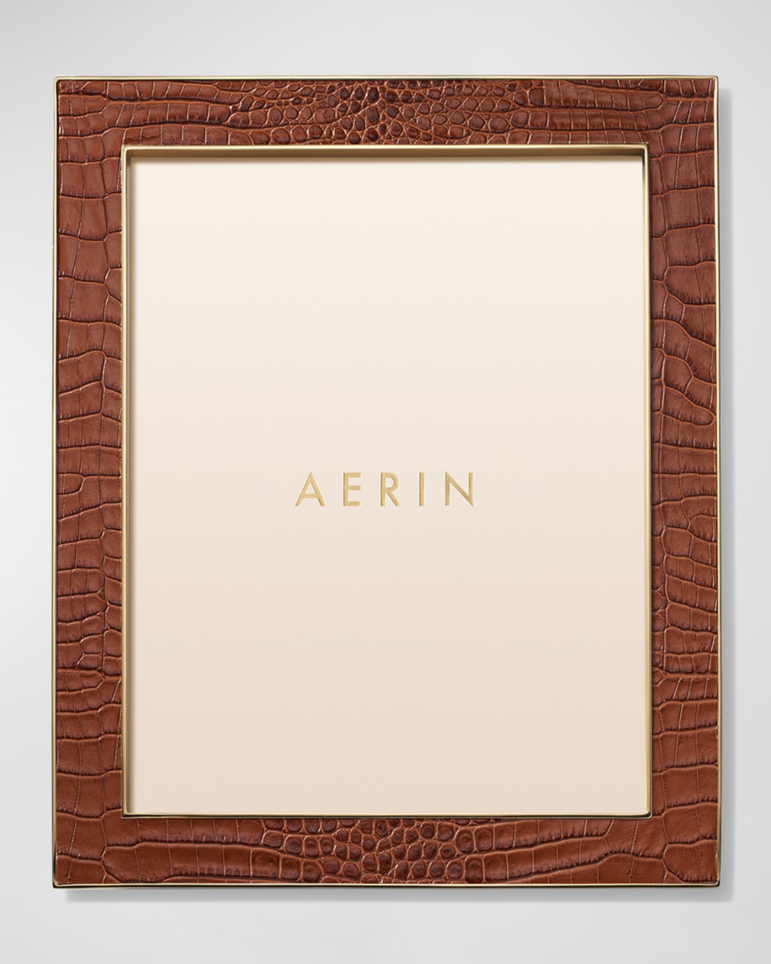 AERIN Classic Croc Leather Photo Frame, 8" x 10" | Horchow