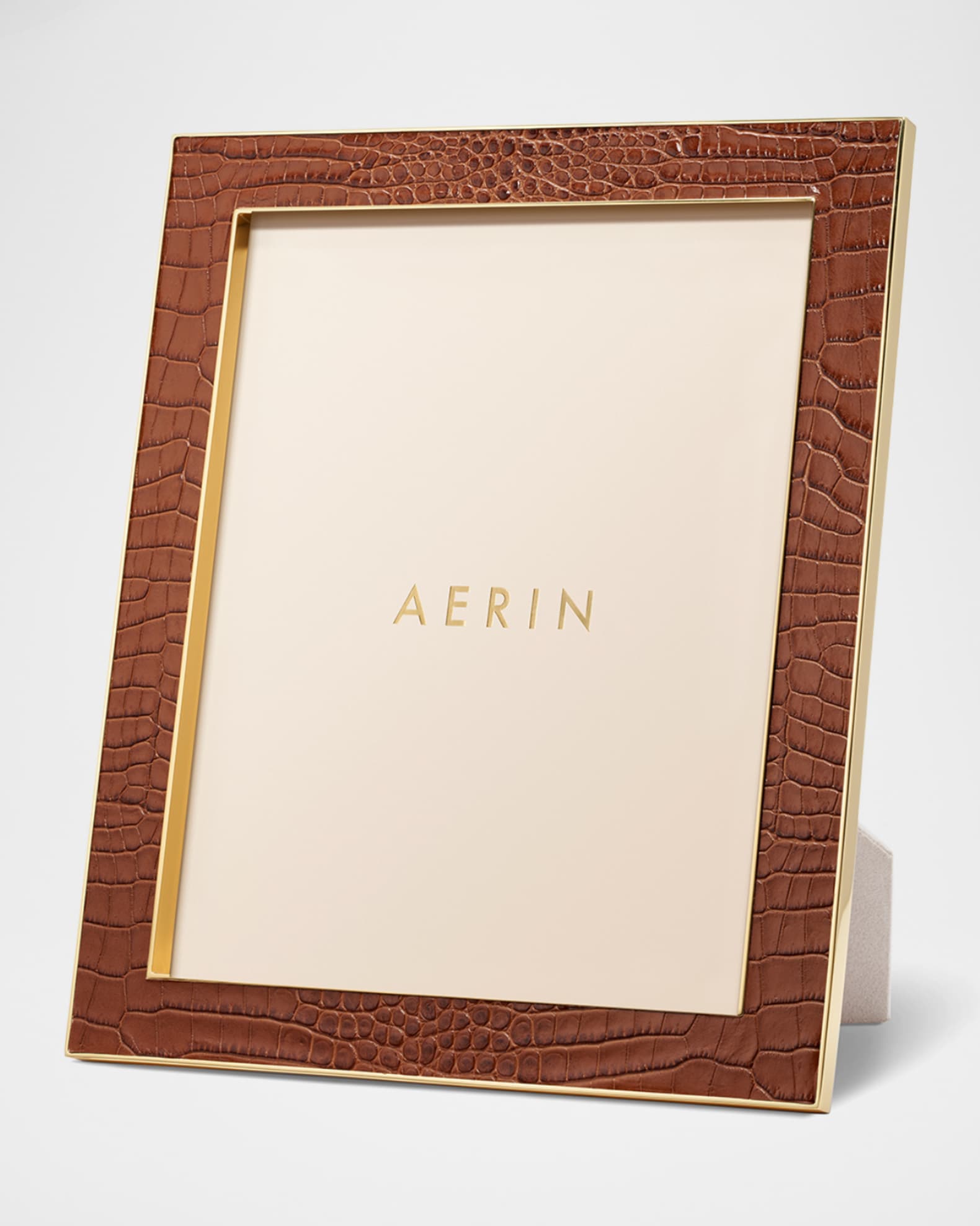 AERIN Classic Croc Leather Photo Frame, 8" x 10" | Horchow