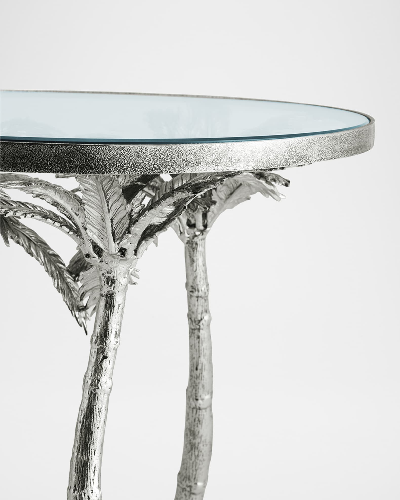 Michael Aram Palm Accent Table, Nickel | Horchow