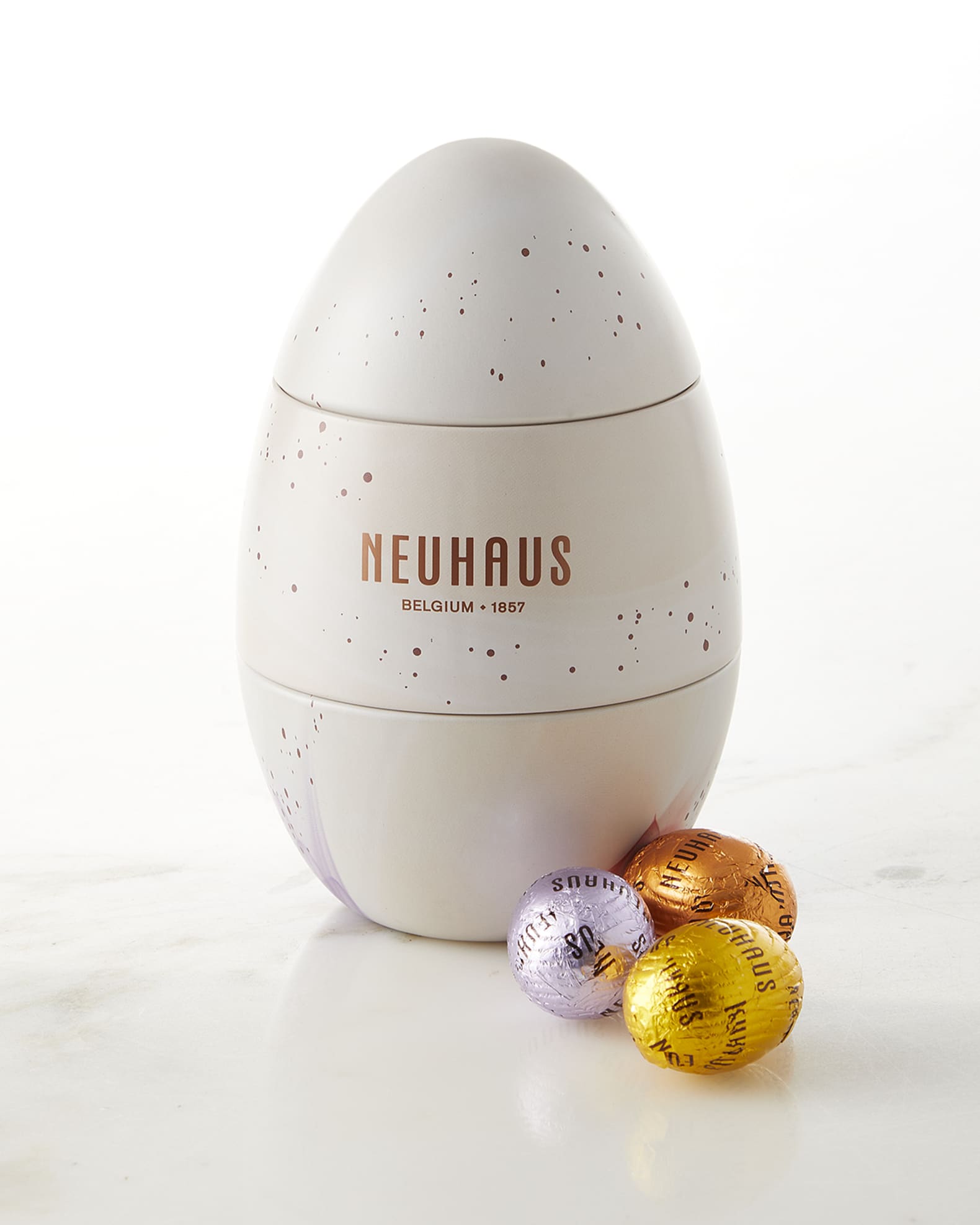 Neuhaus Chocolate 18-Piece Easter Metal Egg | Horchow