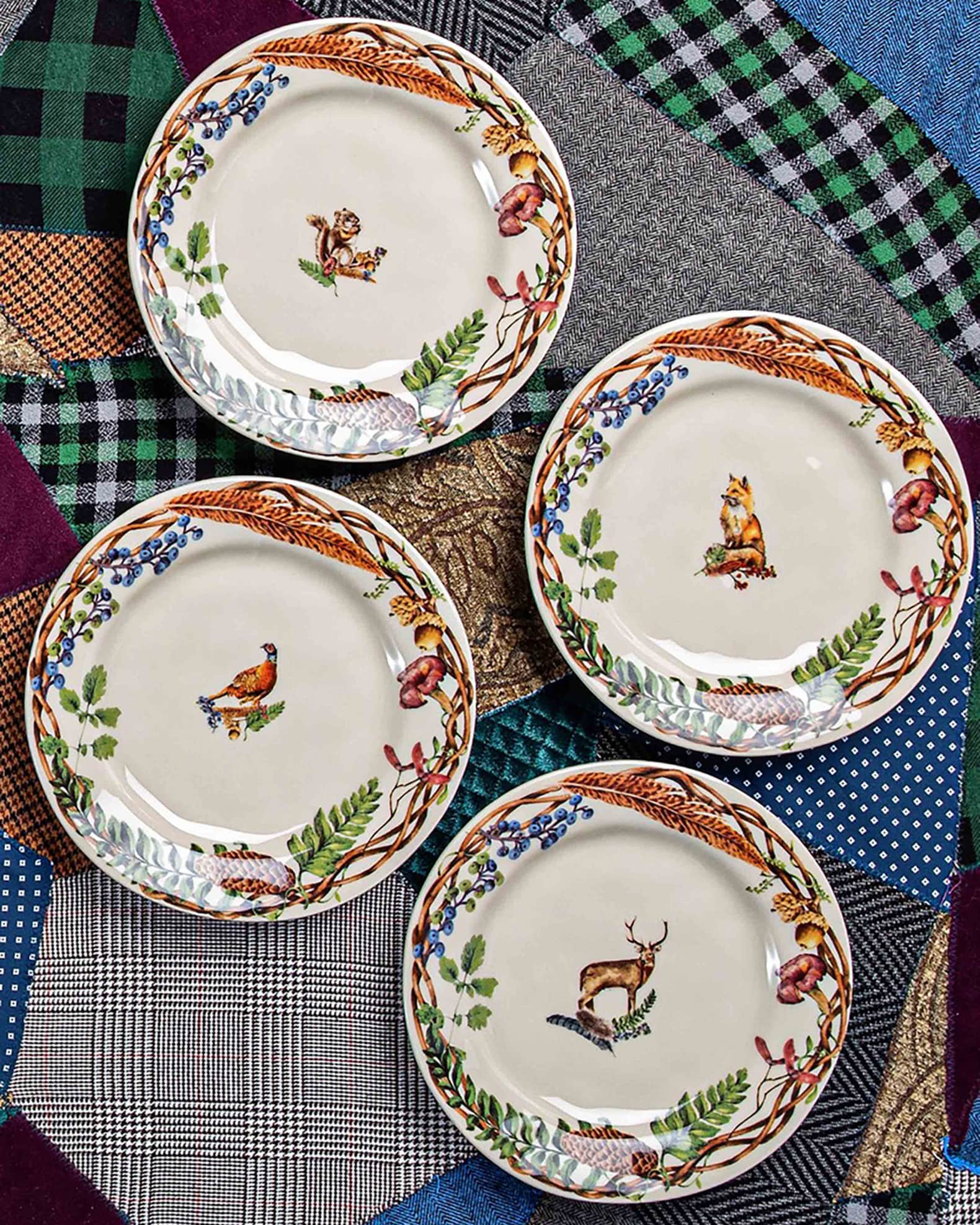 Juliska Forest Walk Cafe Au Lait Dessert/Salad Plates, Set of 4 | Horchow