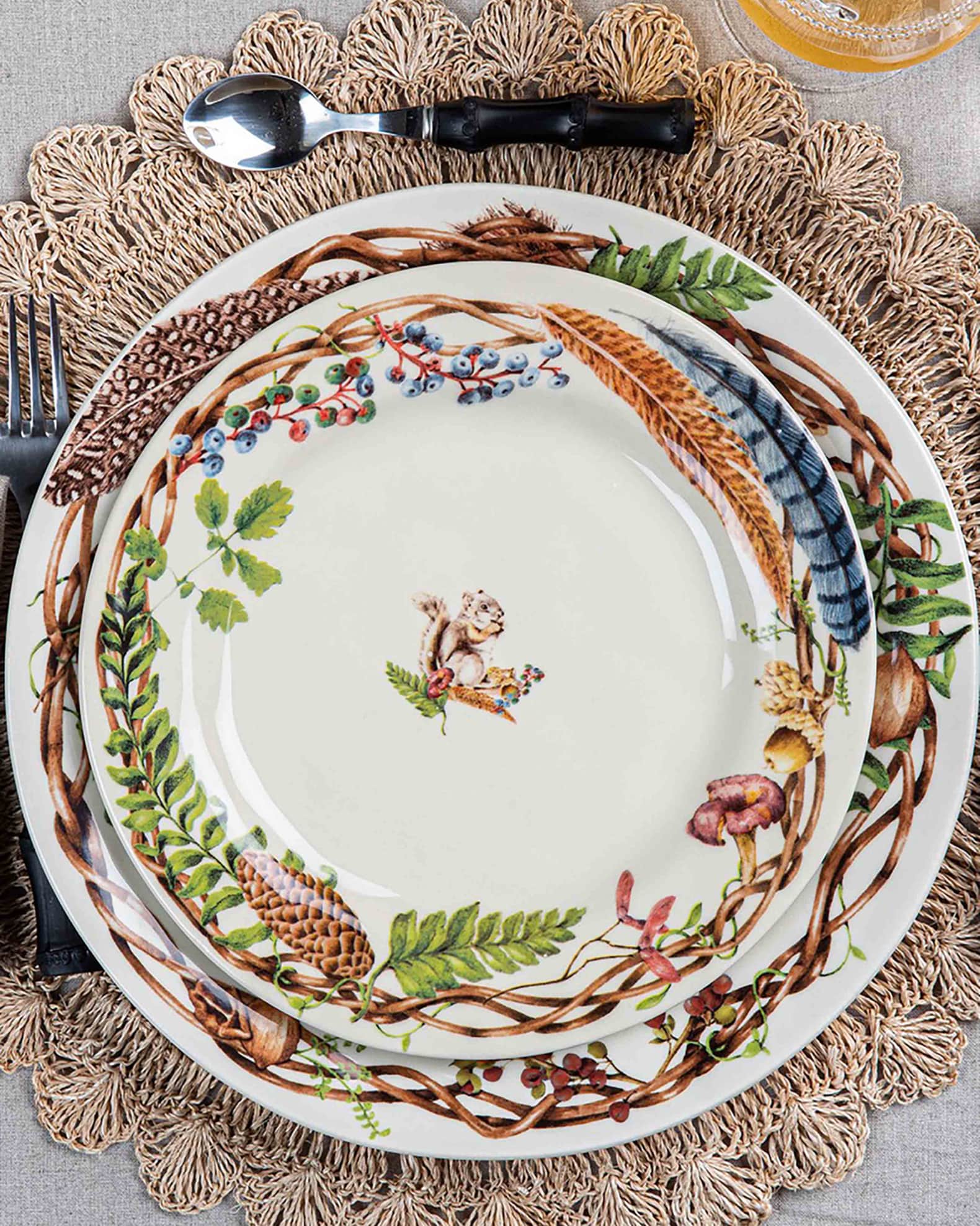 Juliska Forest Walk Cafe Au Lait Dessert/Salad Plates, Set of 4 | Horchow