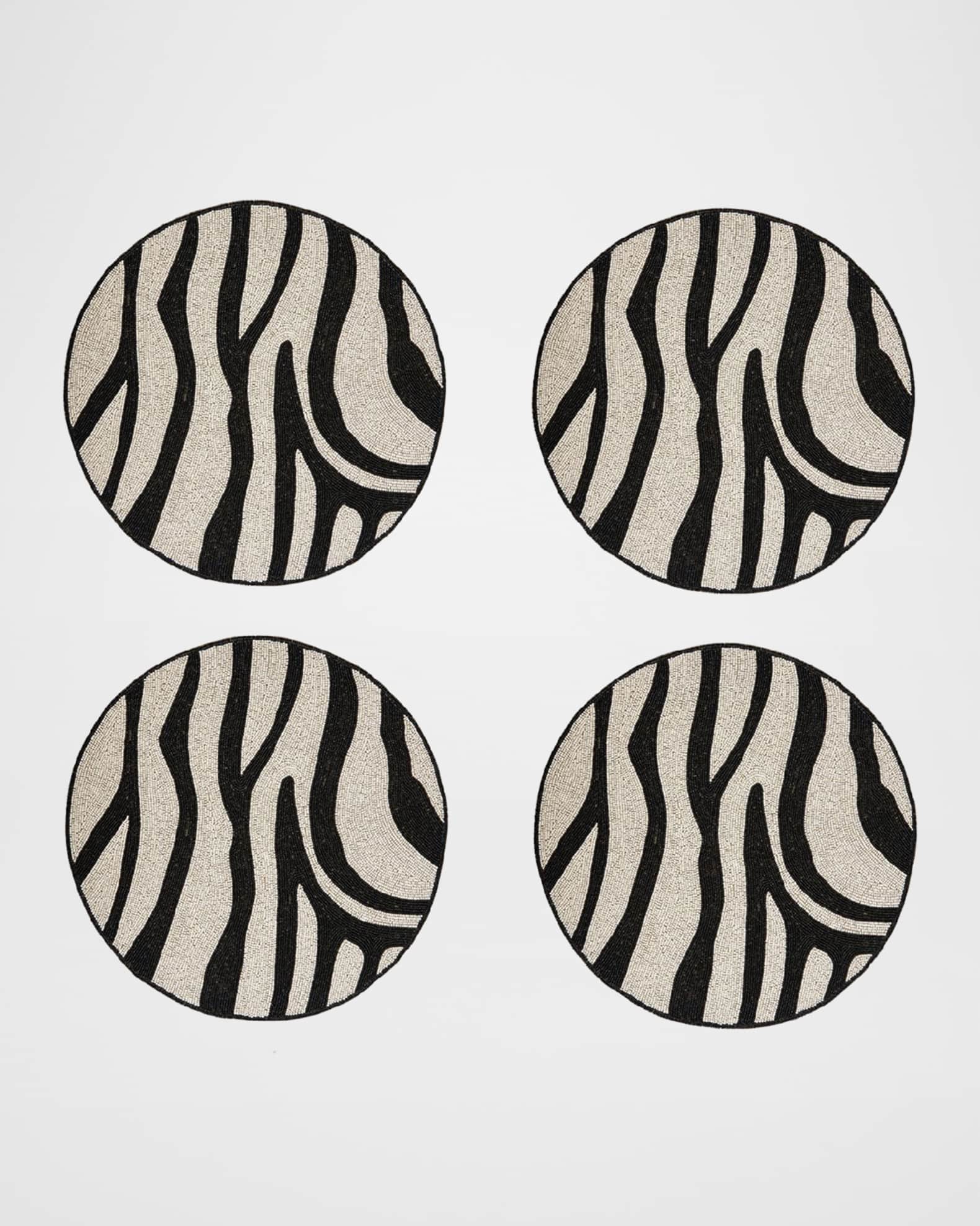 Joanna Buchanan Beaded Zebra Coasters, Set of 4 | Horchow