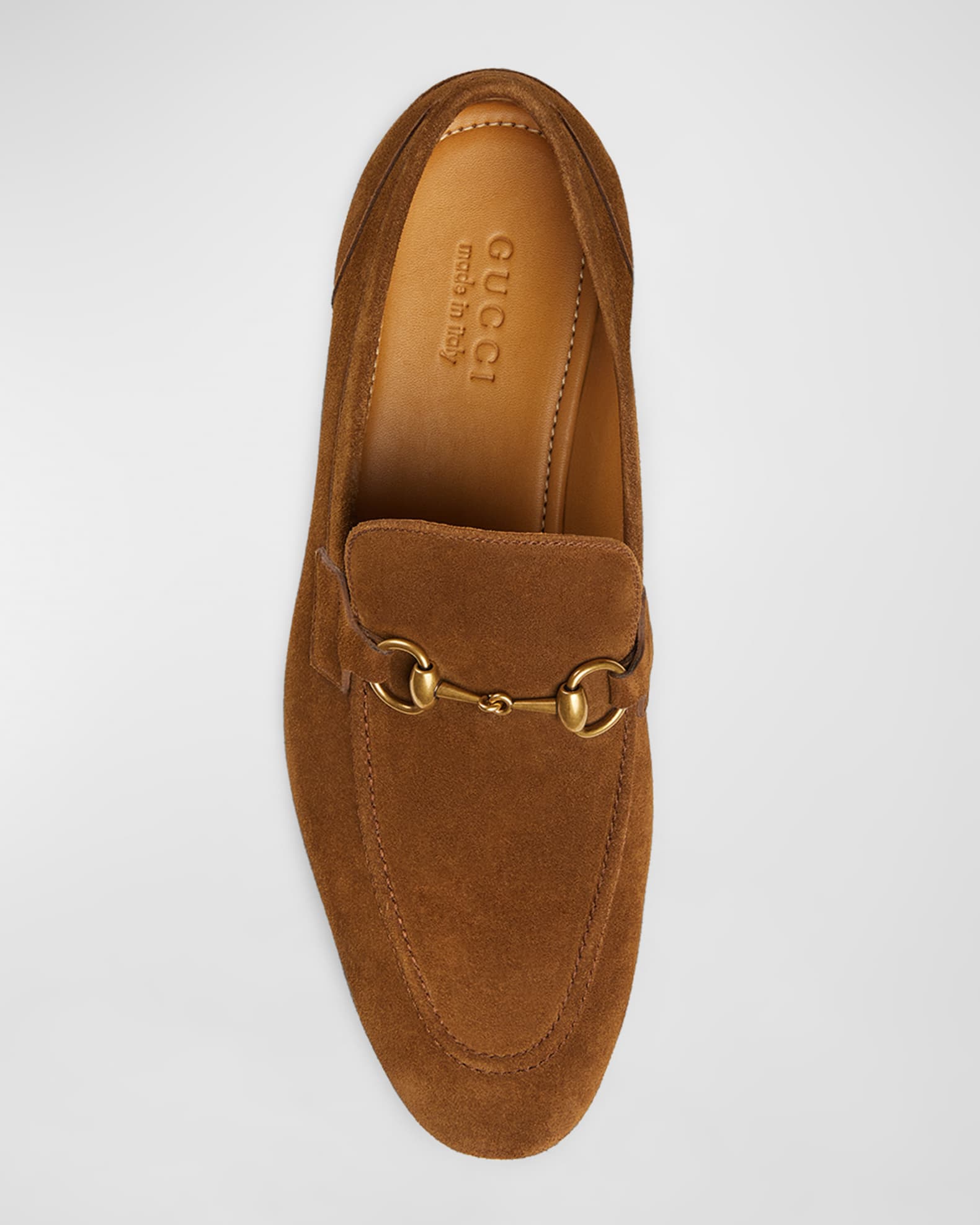 Gucci Men's Jordaan Suede Bit Loafers | Horchow