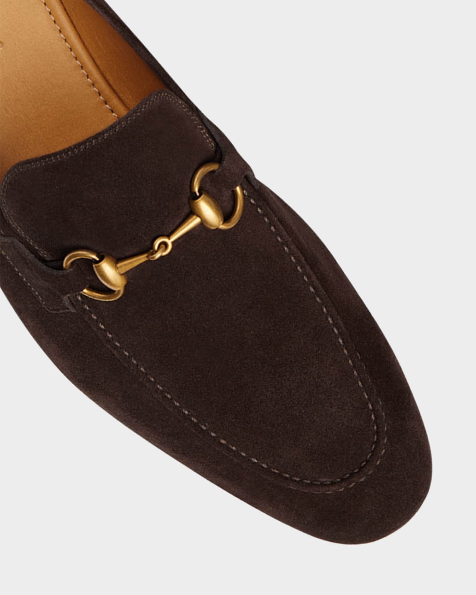 Gucci Men's Jordaan Suede Bit Loafers | Horchow