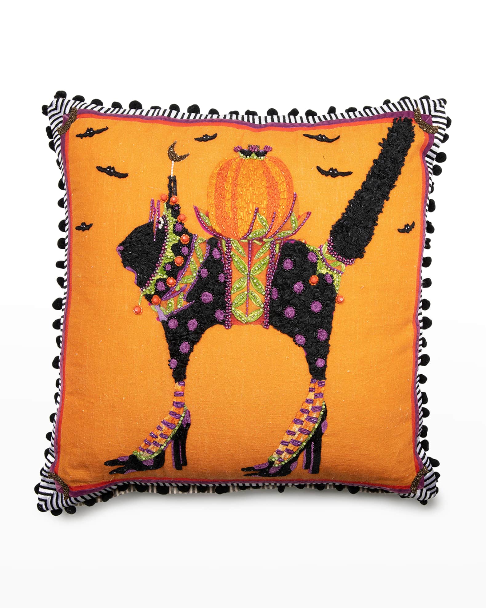 MacKenzie-Childs Patience Brewster Scaredy Cat Pillow | Horchow