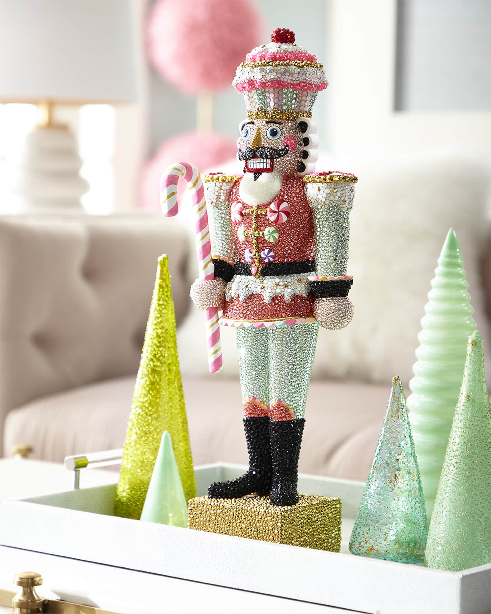 Glitterville Cupcake Crystal Colonel Tabletop Figure, 20" | Horchow
