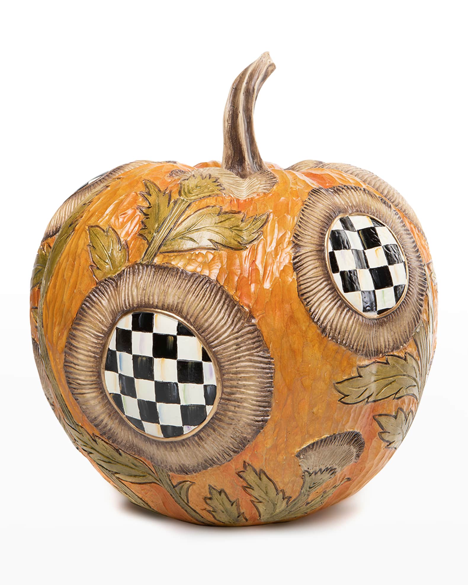 MacKenzie-Childs 13.5 Woodland Carved Pumpkin | Horchow