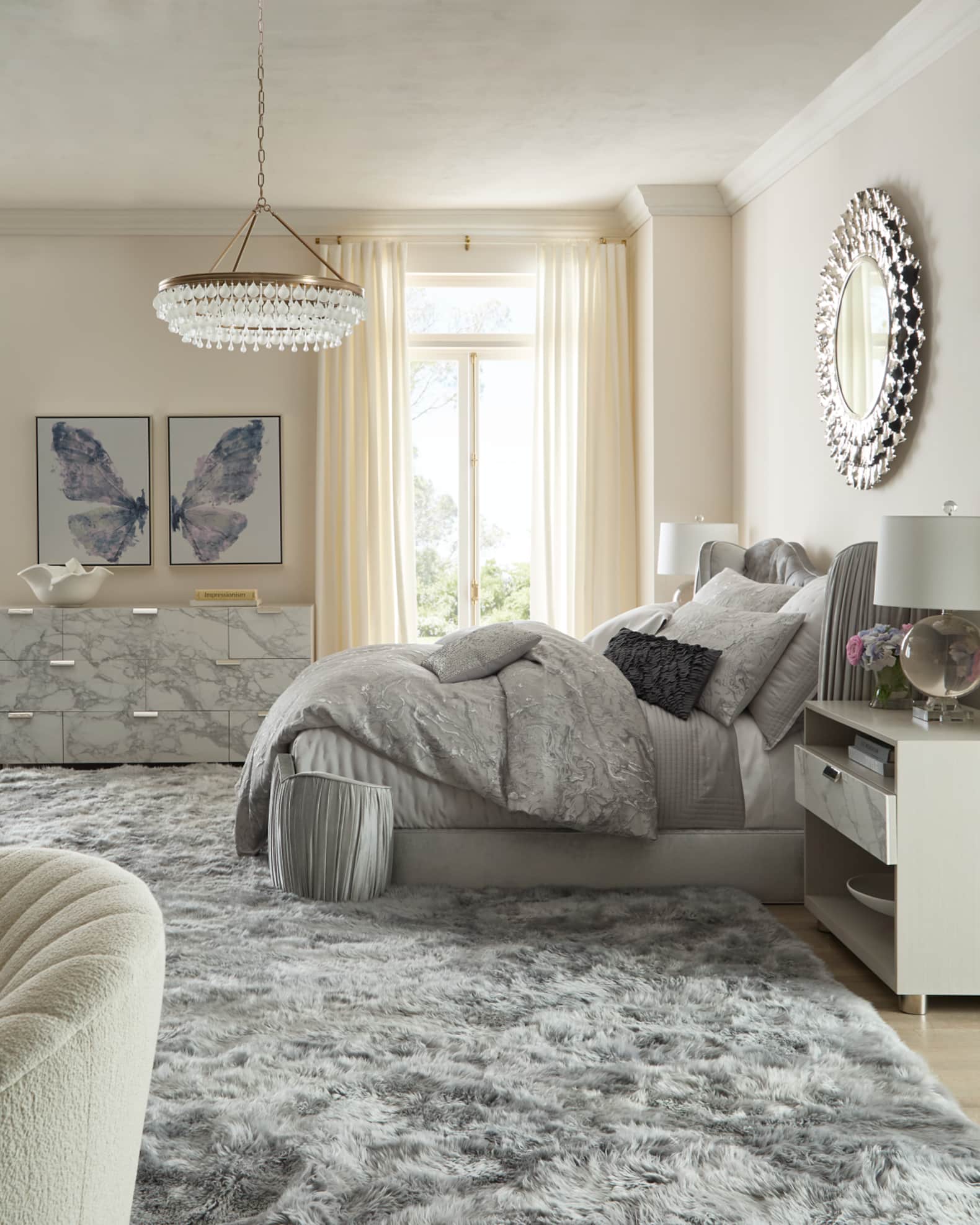 Neiman Marcus Ruffle Wall Mirror | Horchow