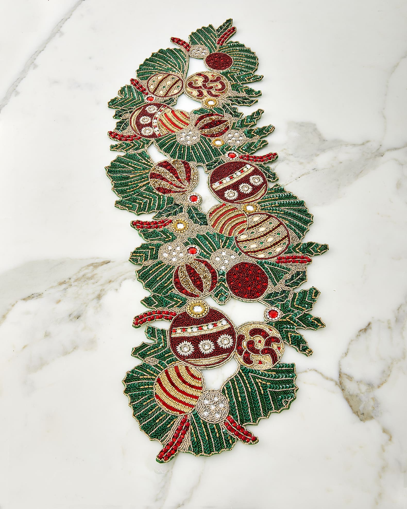 Kim Seybert Mistletoe Beaded Table Runner | Horchow