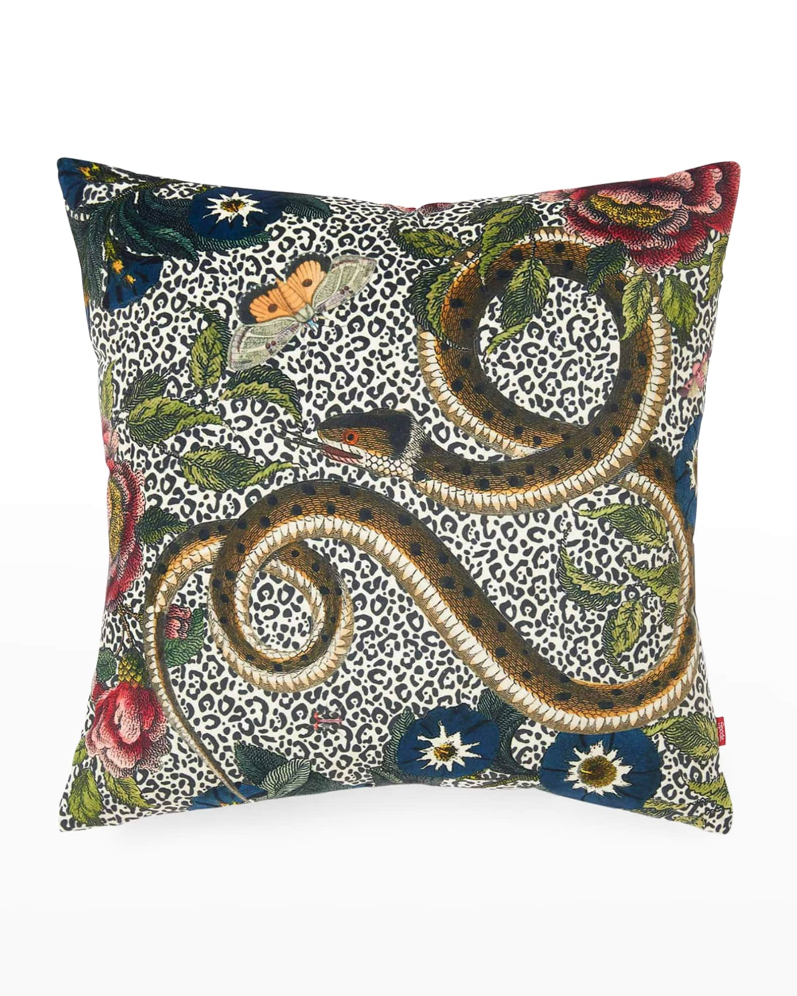 Spode Creatures of Curiosity Animal Print Velvet Pillow | Horchow