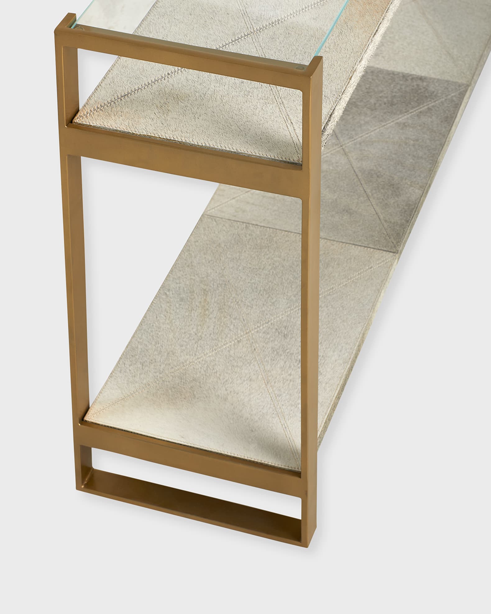 Regina Andrew Andres Hair on Hide Console Table, Brass | Horchow