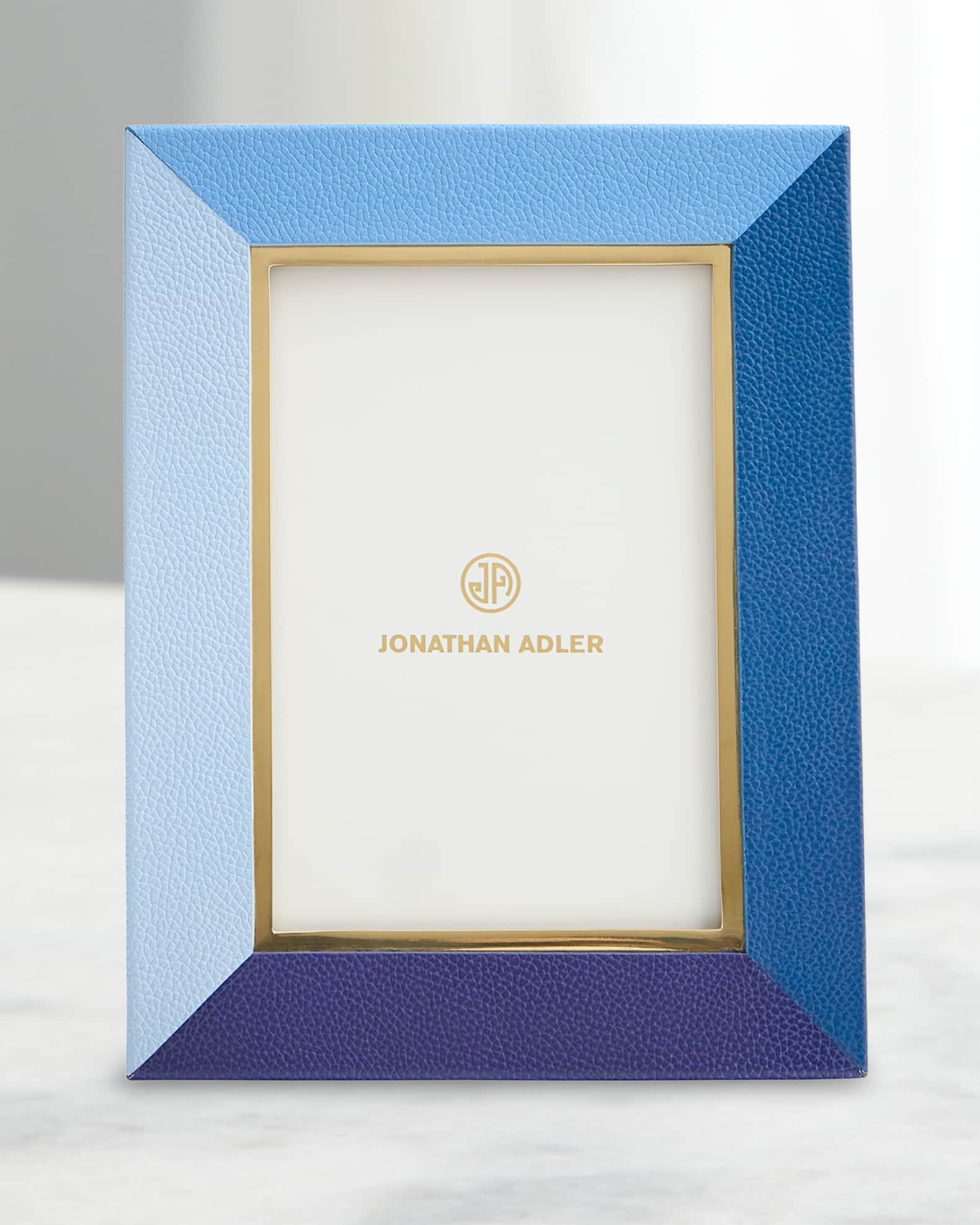 Jonathan Adler Perimeter Leather Frame, 4" x 6" | Horchow