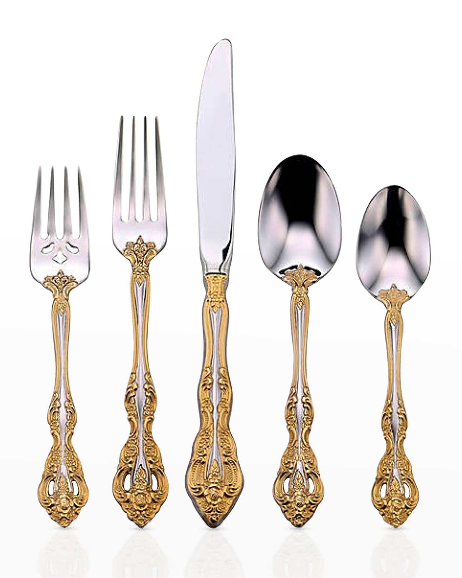 Oneida 20-Piece Golden Michelangelo Flatware Set | Horchow
