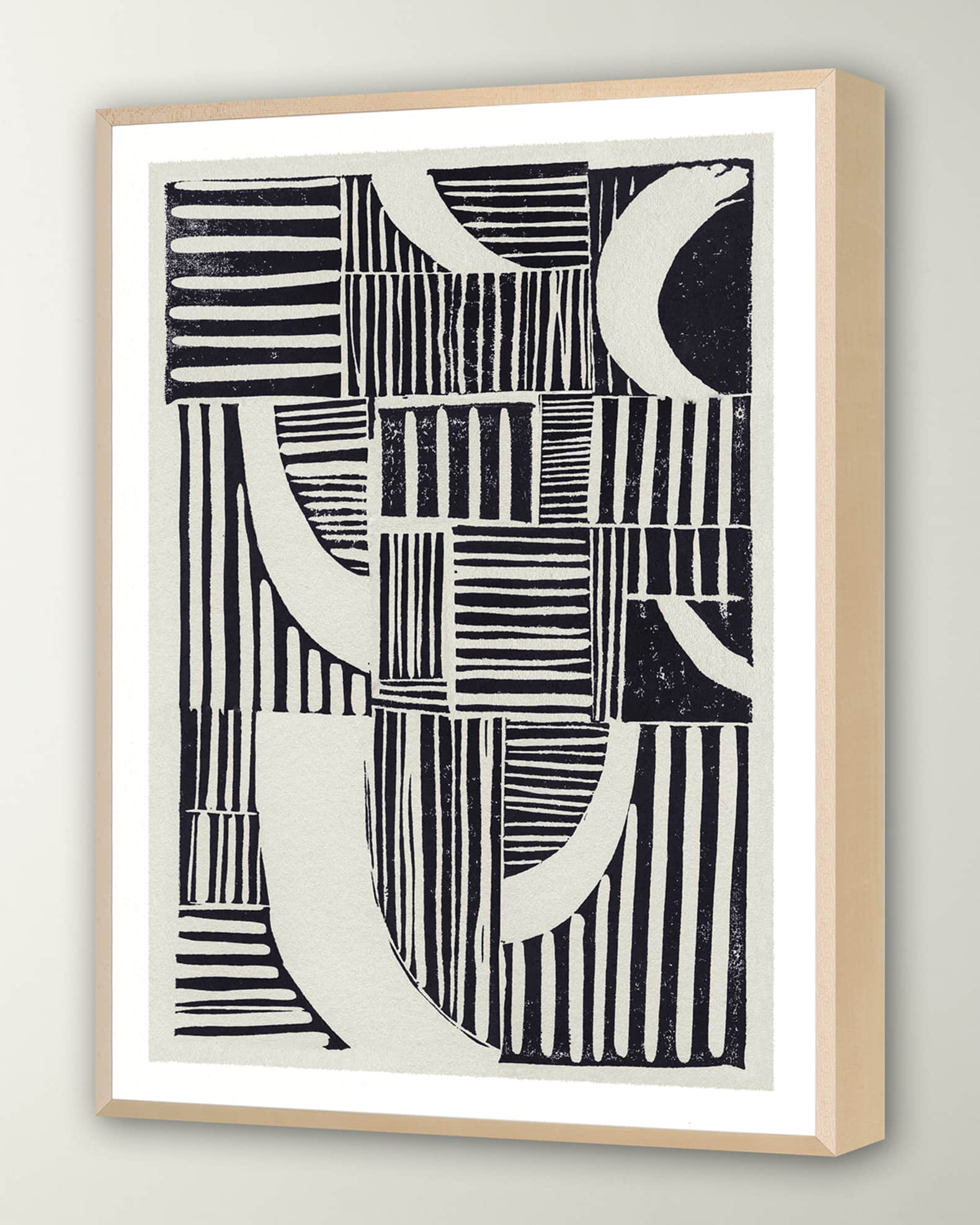 Grand Image Home Abstract Linocut B' Digital Print Wall Art by THE ...