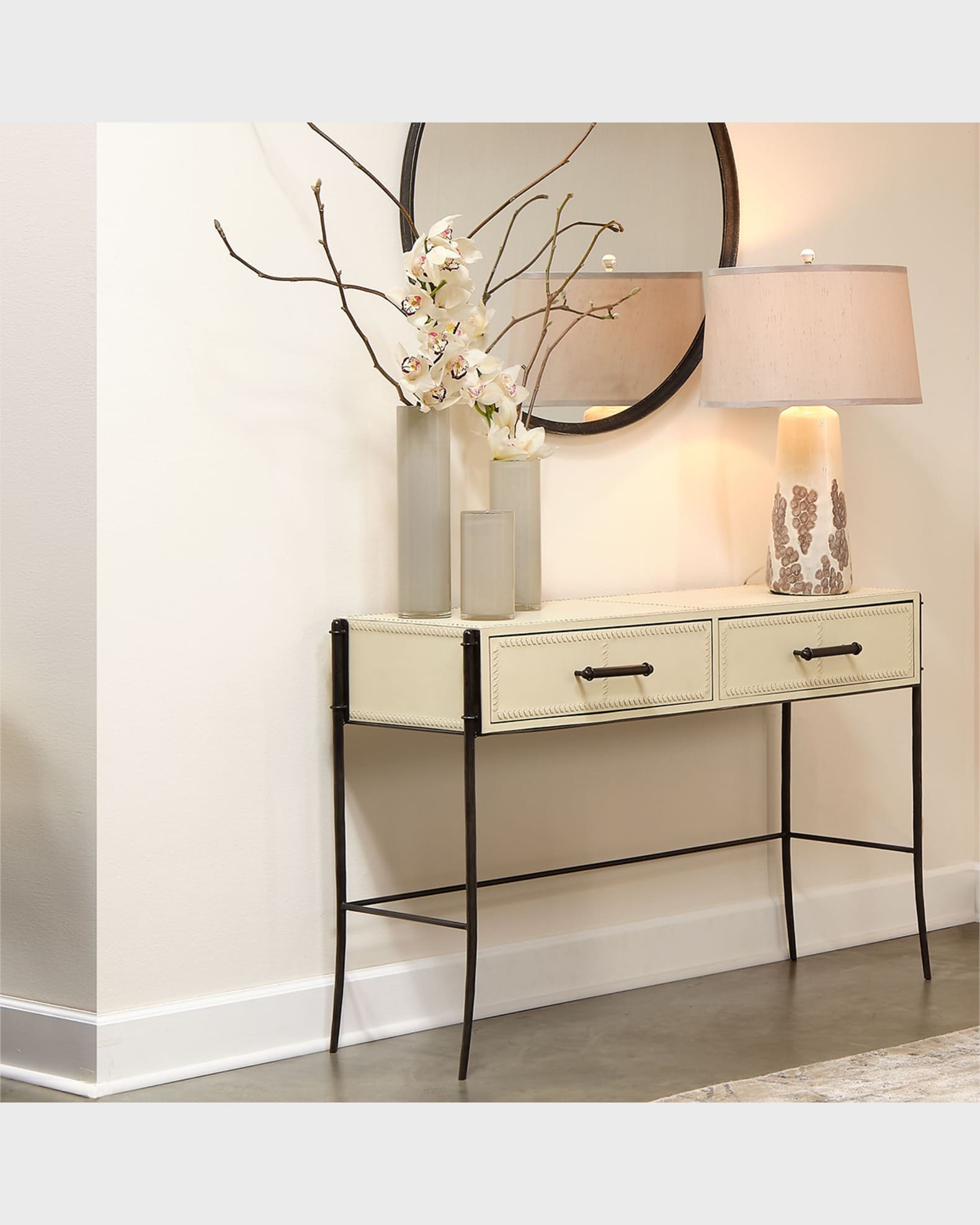 Jamie Young Nevado Leather Console Table | Horchow