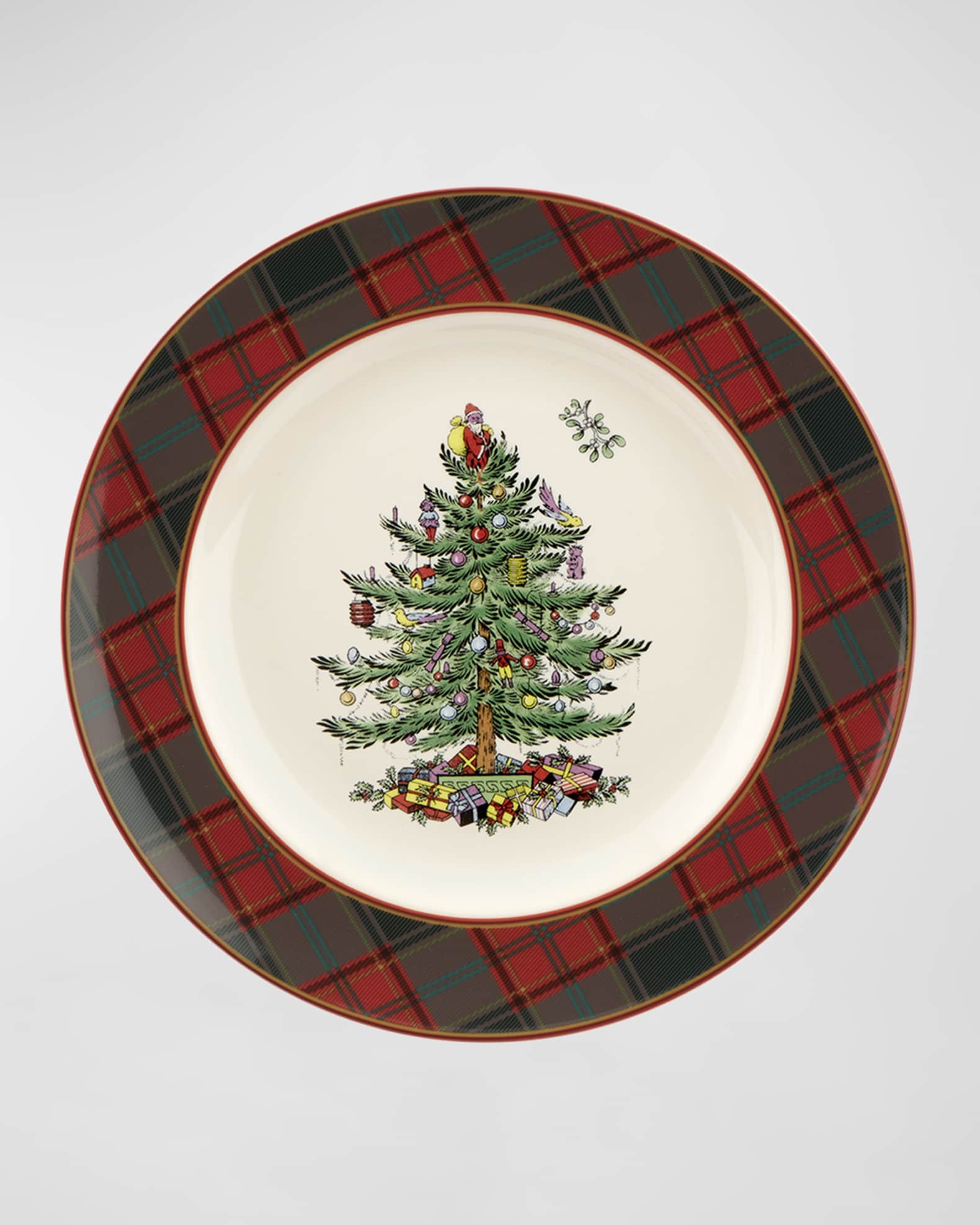 Spode Christmas Tree Tartan Dinner Plate, Set of 4 | Horchow