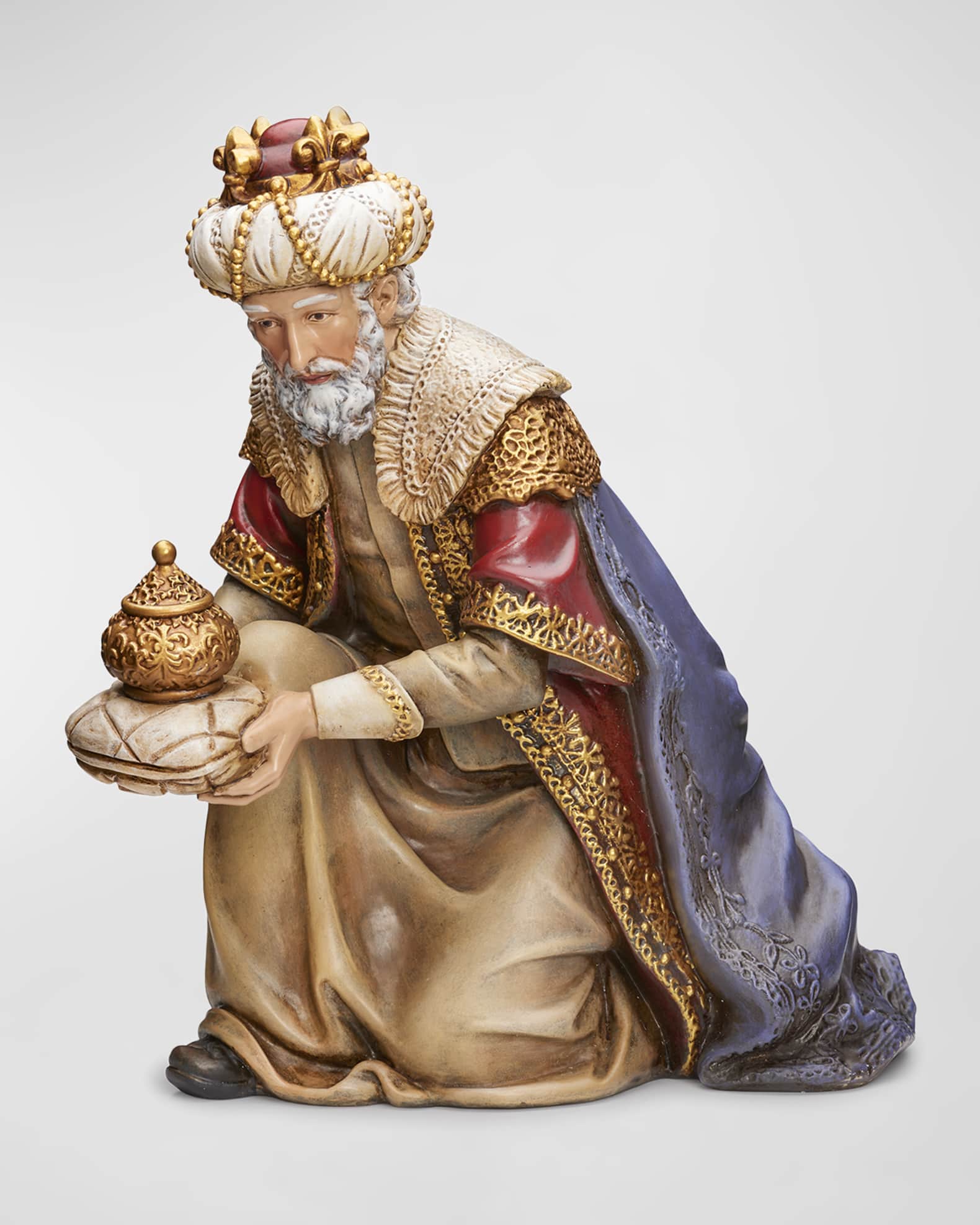Fontanini 12.5"H Kneeling King Gaspar 19" Scale Nativity Figure | Horchow