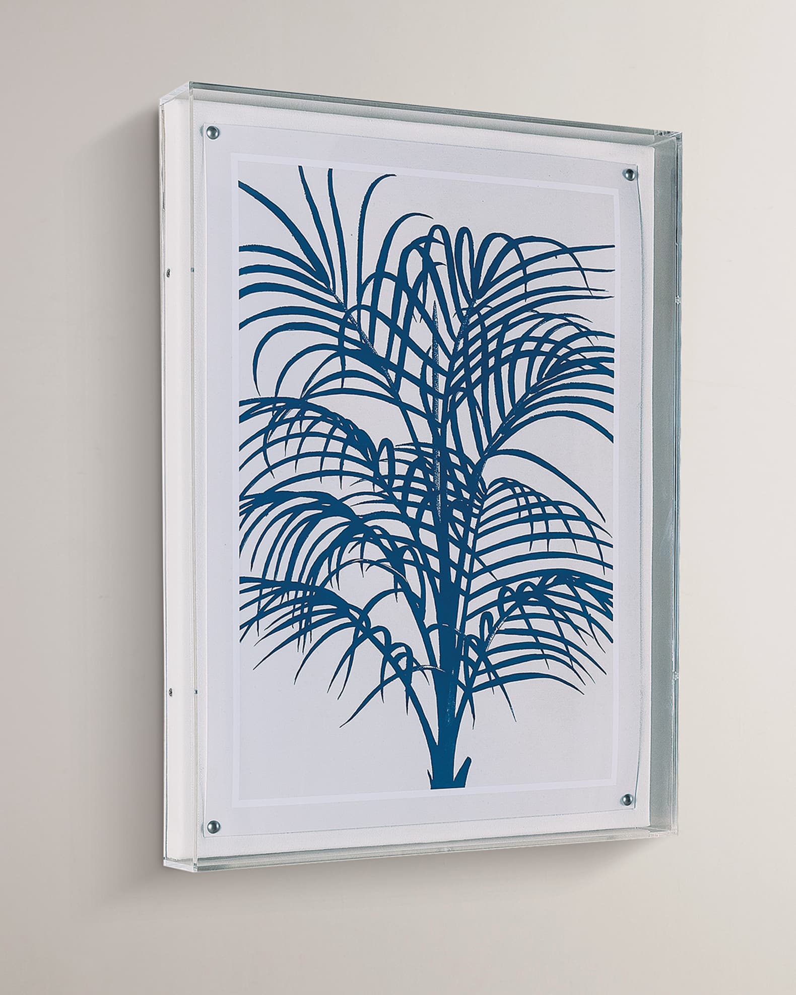 Port 68 Blue Palms Giclee | Horchow