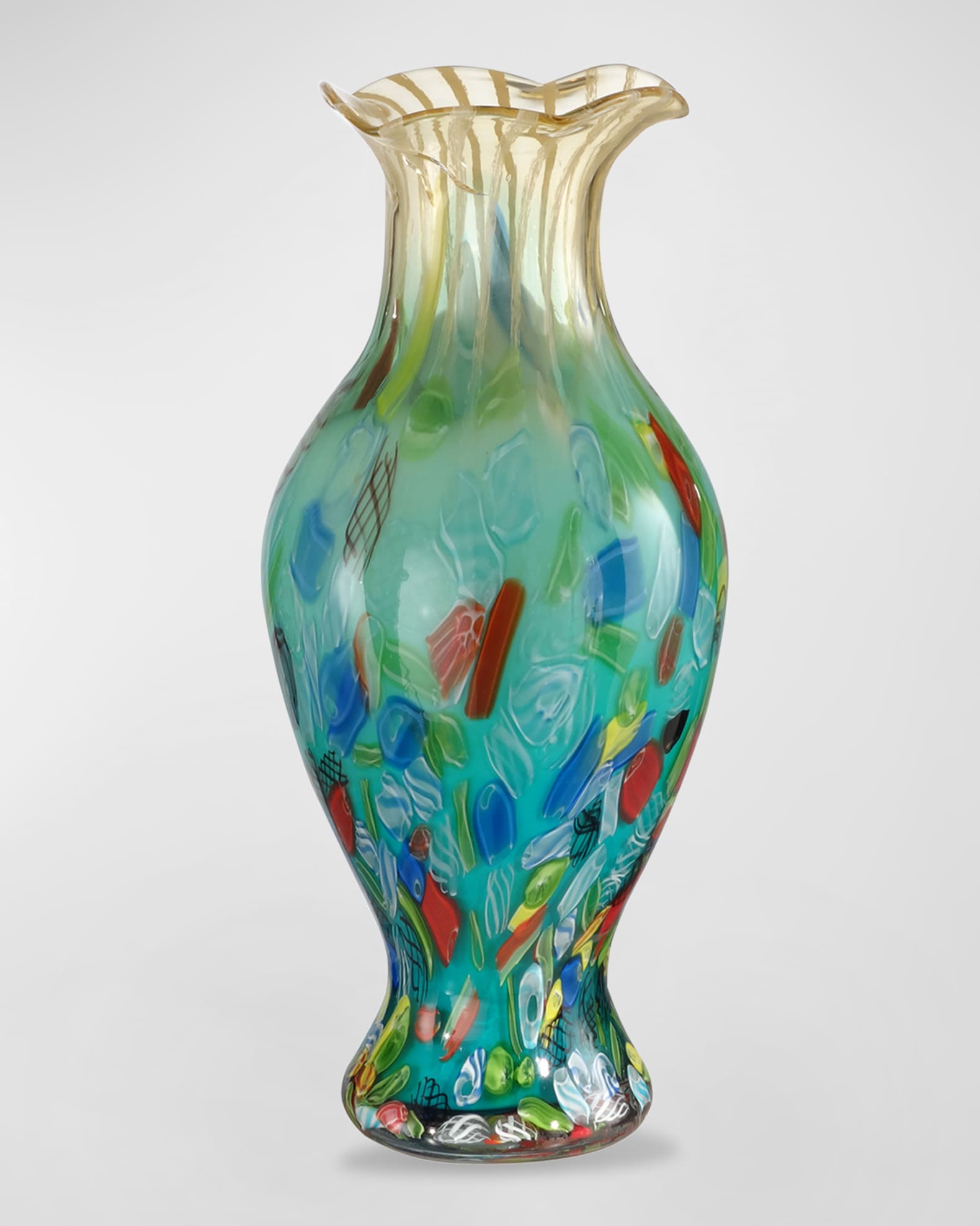 Dale Tiffany Festive Ruffle Art Glass Vase | Horchow
