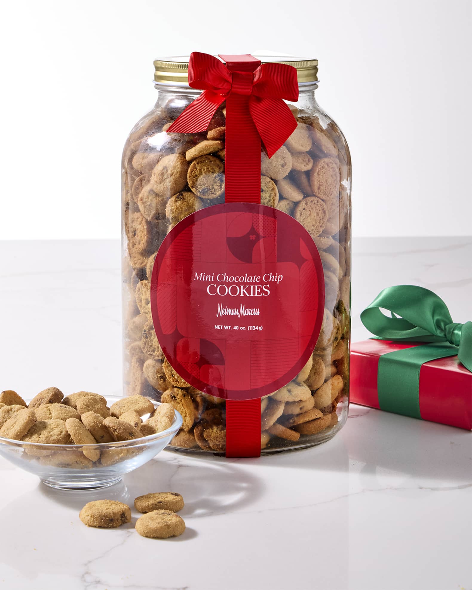 Neiman Marcus 40 oz. Mini Chocolate Chip Cookies in Holiday Jar | Horchow