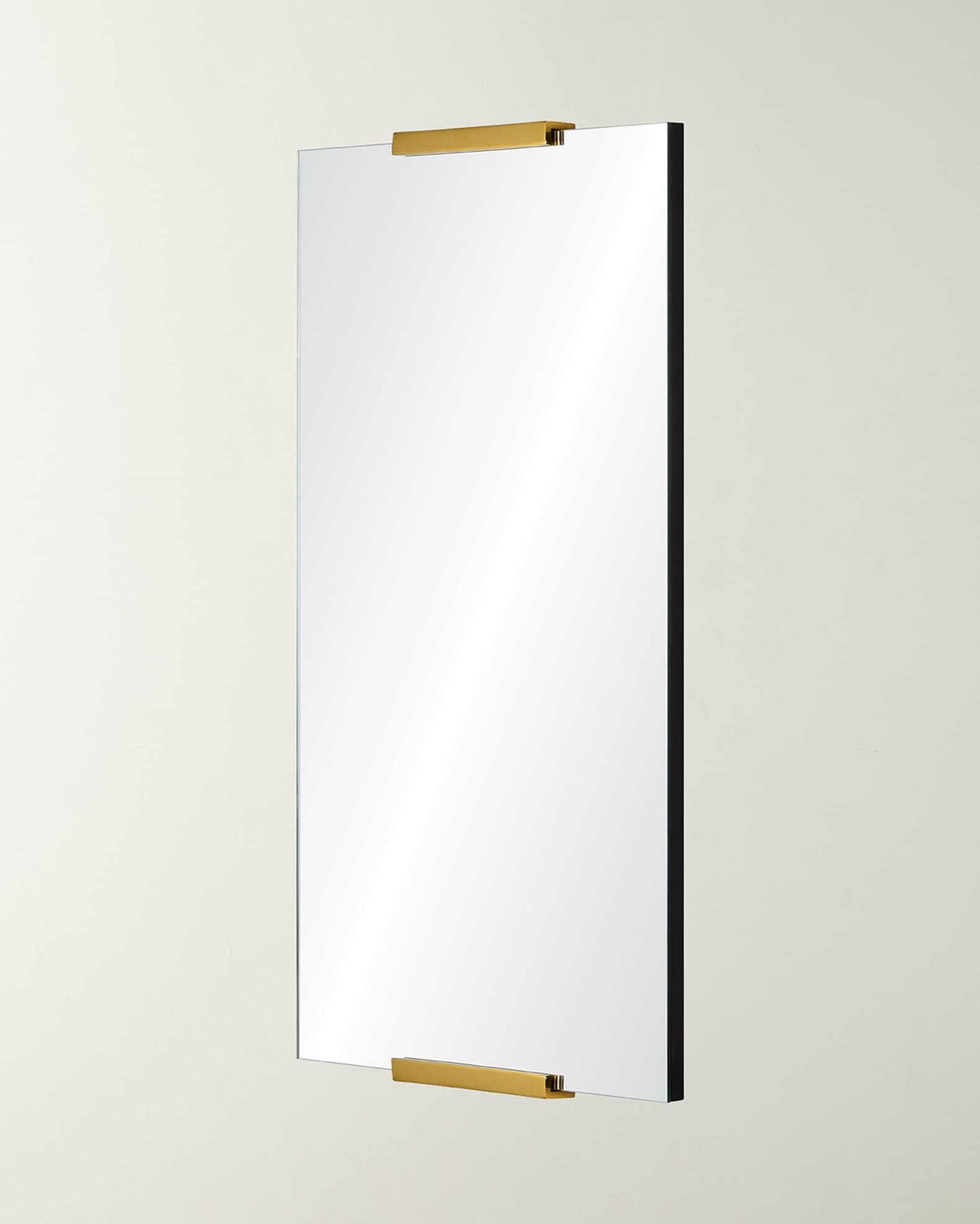 Mirror Home Burnished Brass Rectangle Mirror - 40" | Horchow