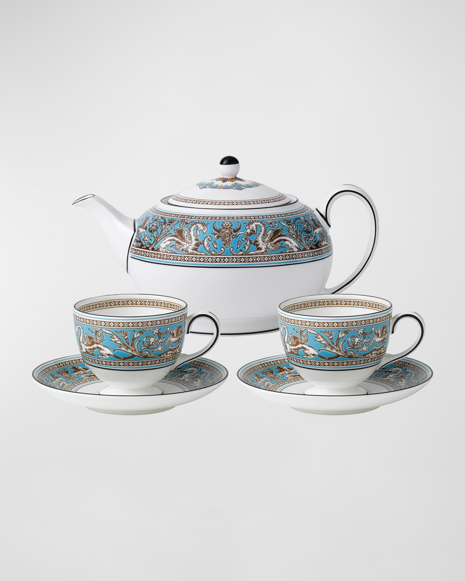 Wedgwood Florentine Turquoise Five-Piece Tea Set | Horchow
