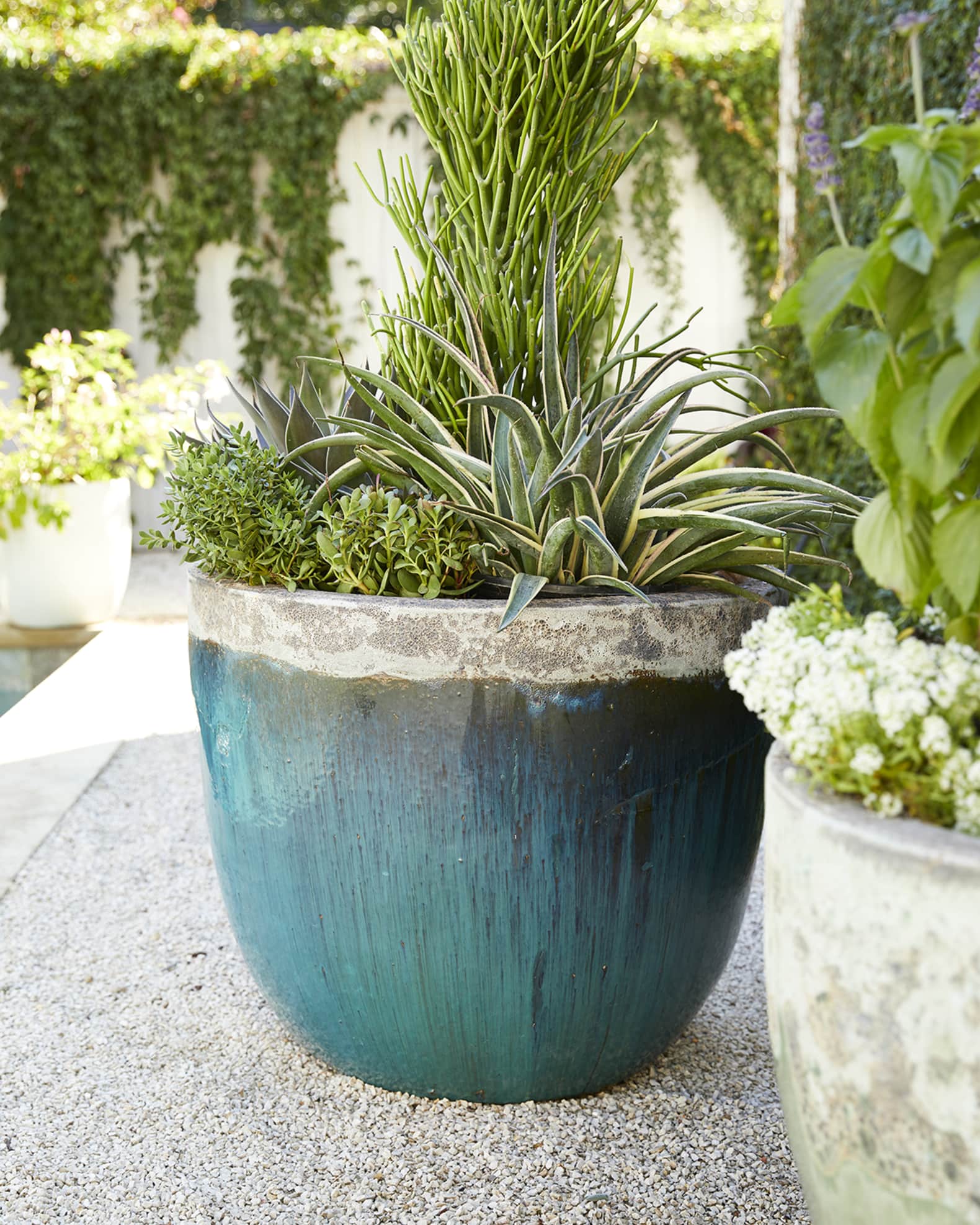 Emissary Trading Round Ceramic Planter | Horchow