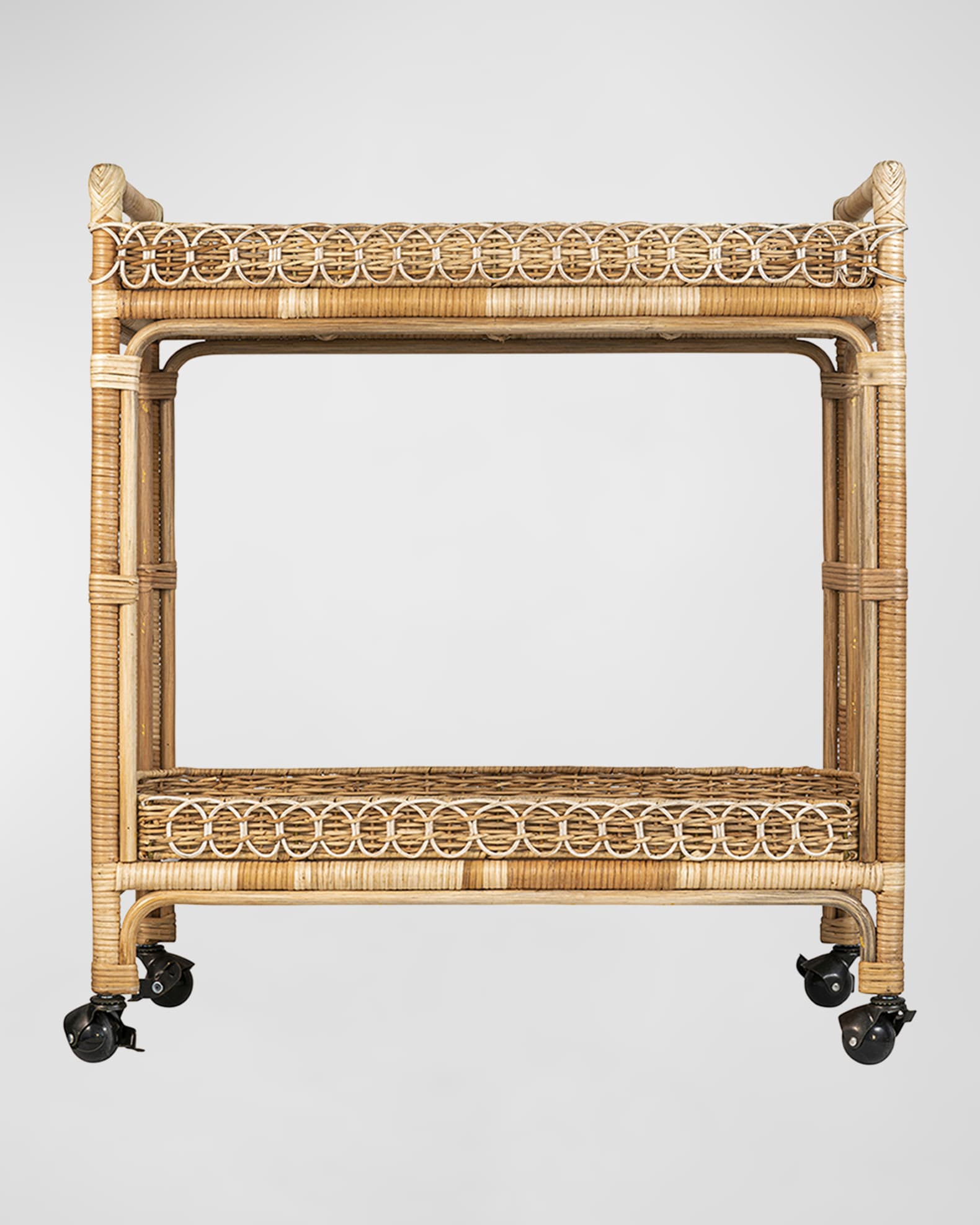 Juliska Provence Rattan Bar Cart - Whitewash | Horchow