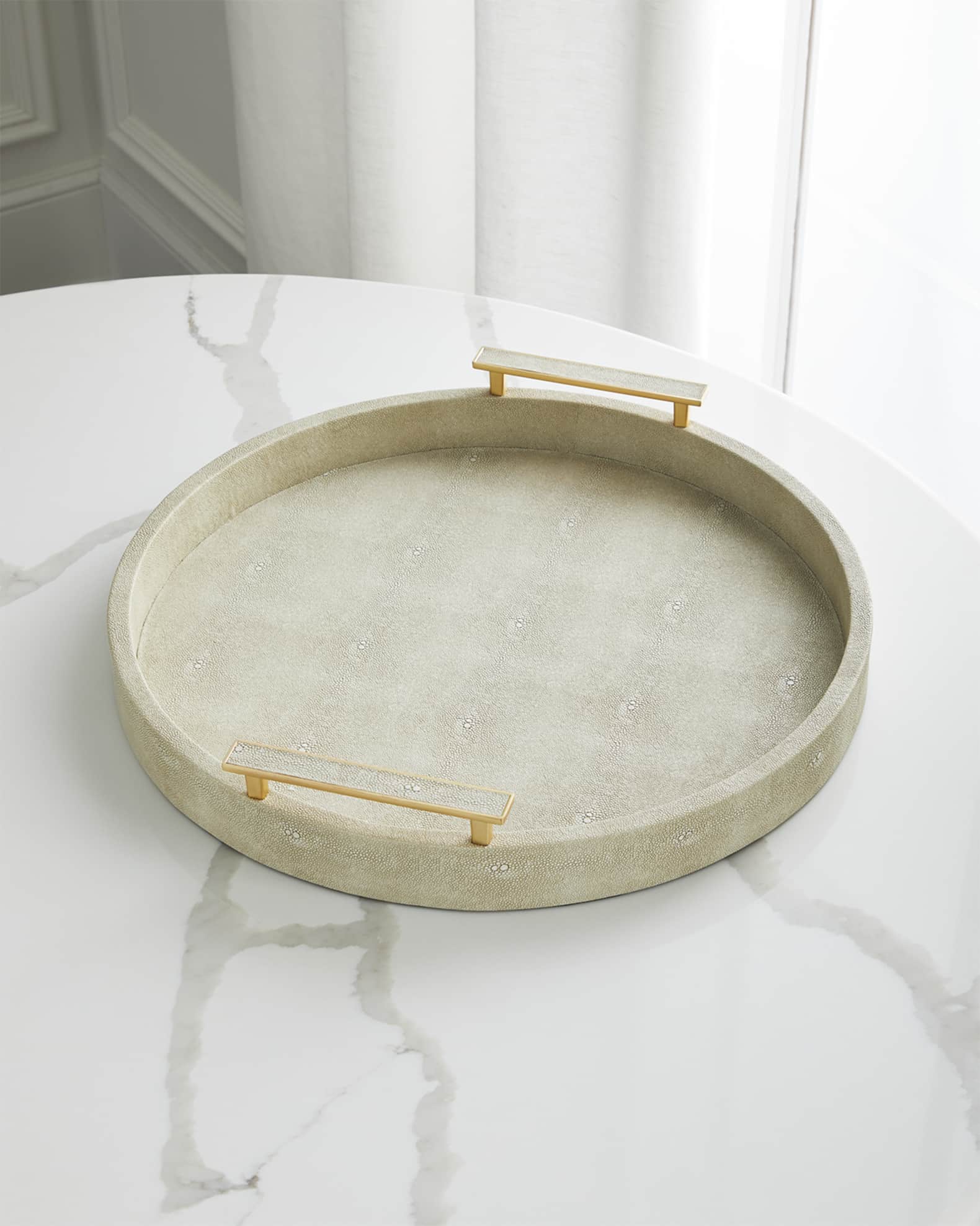 Jamie Young Round Faux Shagreen Tray | Horchow