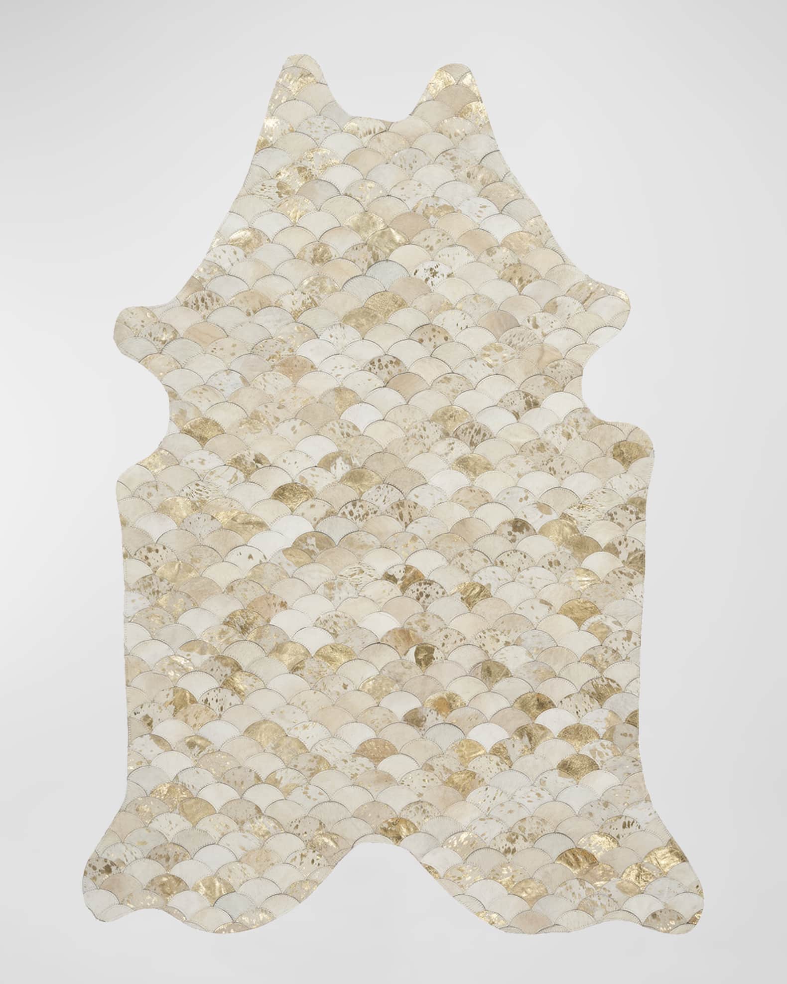 Nourison Scalloped Hair on Hide Rug, 5' x 7' | Horchow