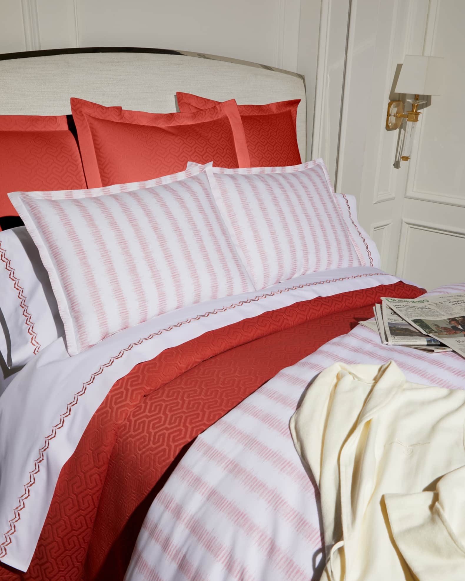 Matouk Schumacher Attleboro Duvet Cover, Full-Queen | Horchow