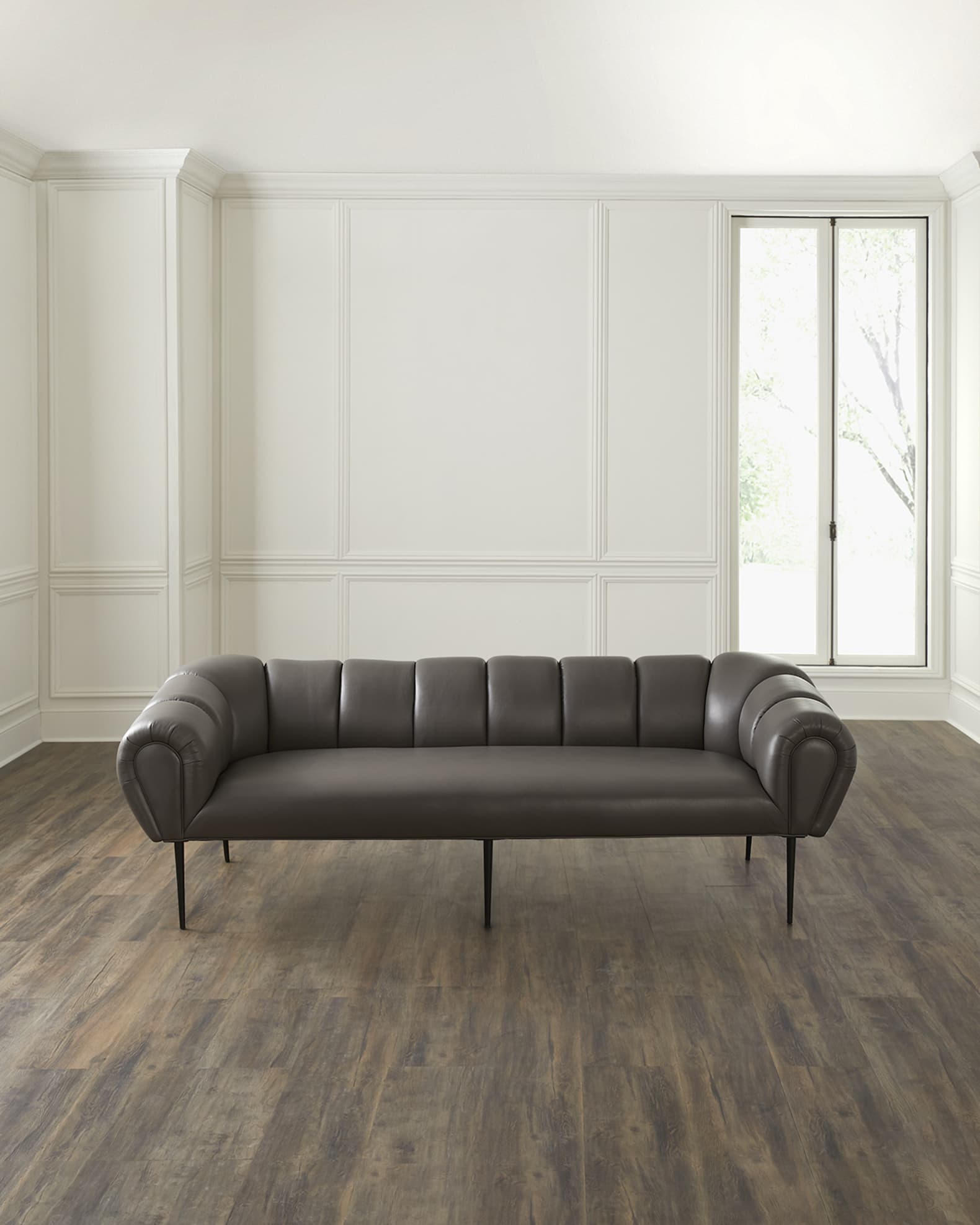 Haute House Graham Leather Sofa, 99" | Horchow