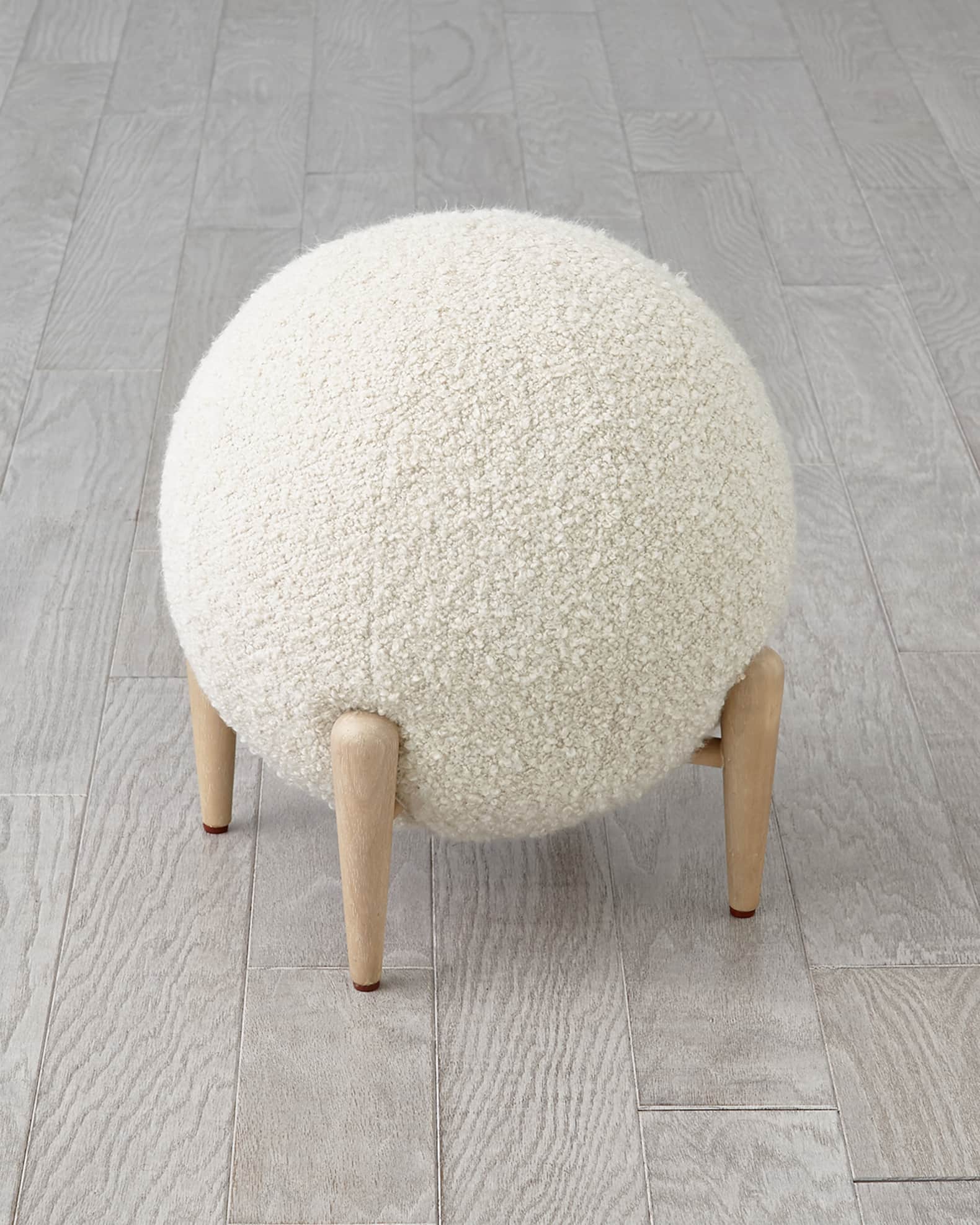 Ashley Childers for Global Views Cadence Faux Shearling Stool | Horchow