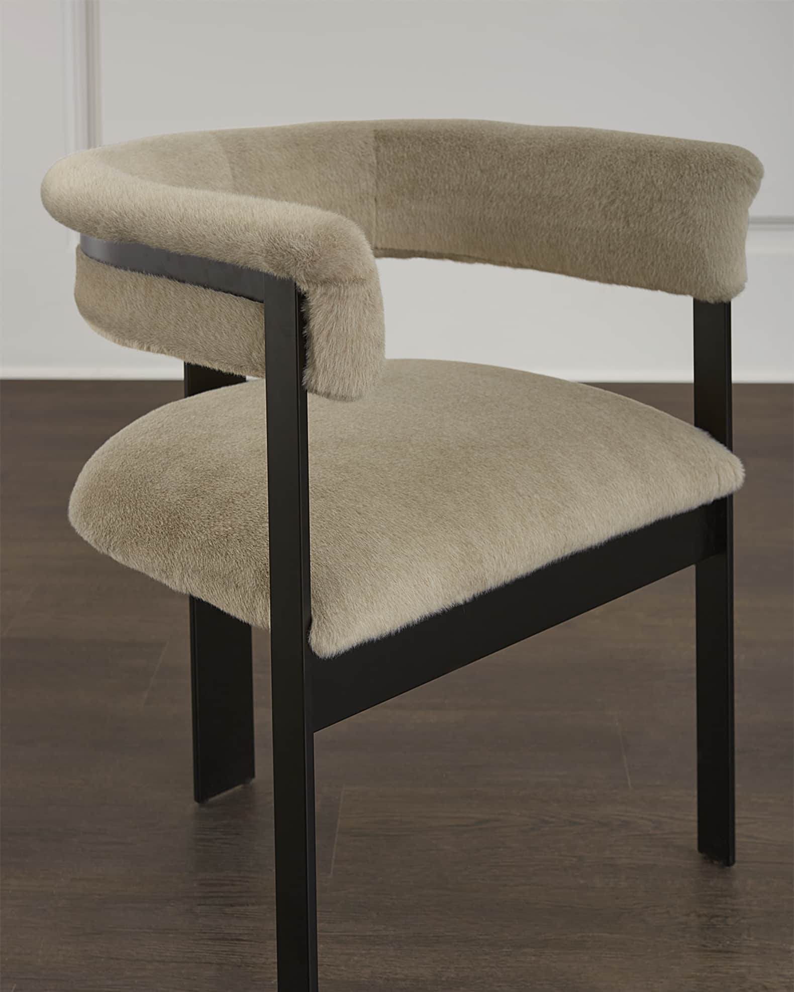 Interlude Home Darcy Fawn Faux Fur Dining Chair | Horchow