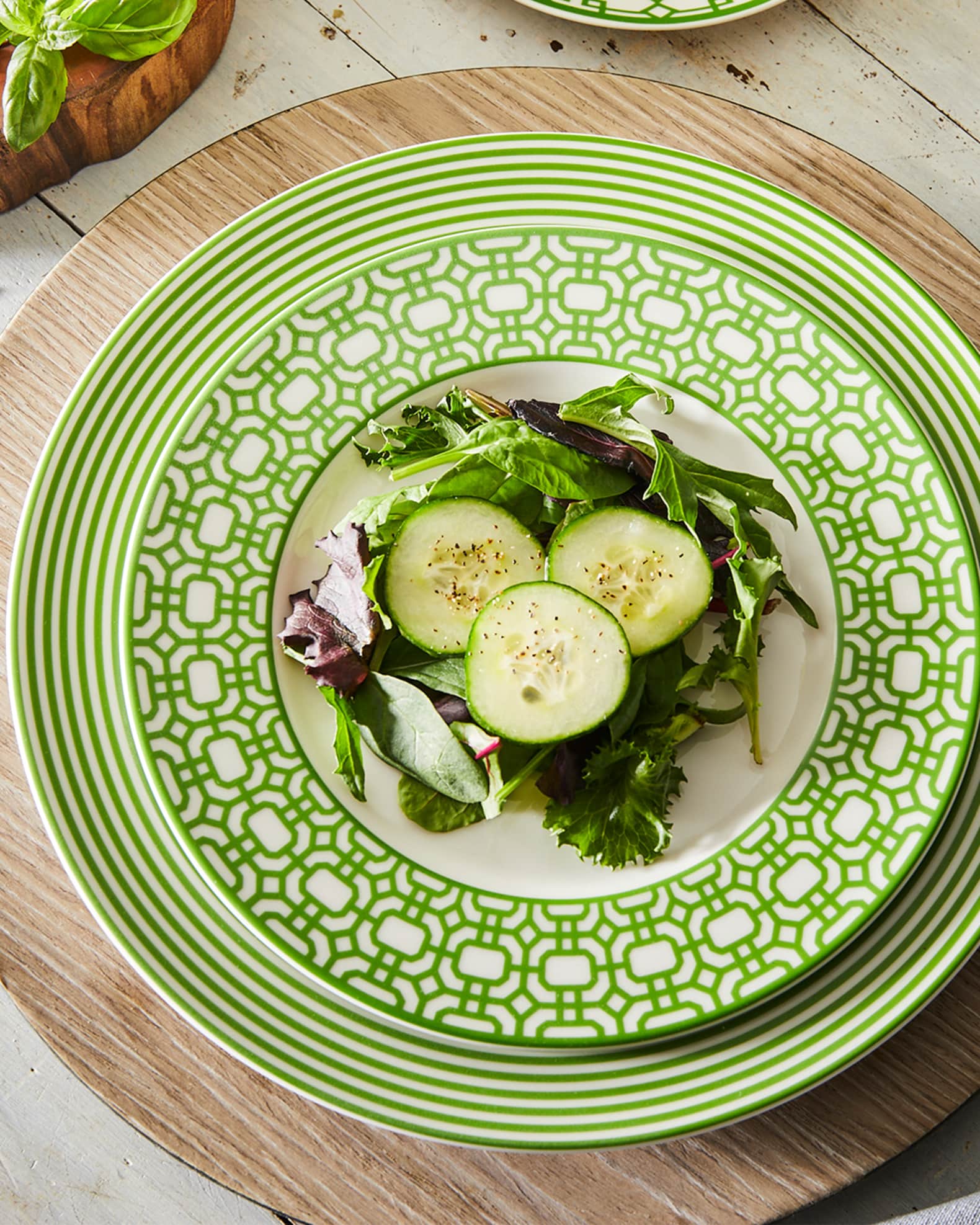 Caskata Newport Stripe Rimmed Dinner Plate, Set of 4 | Horchow