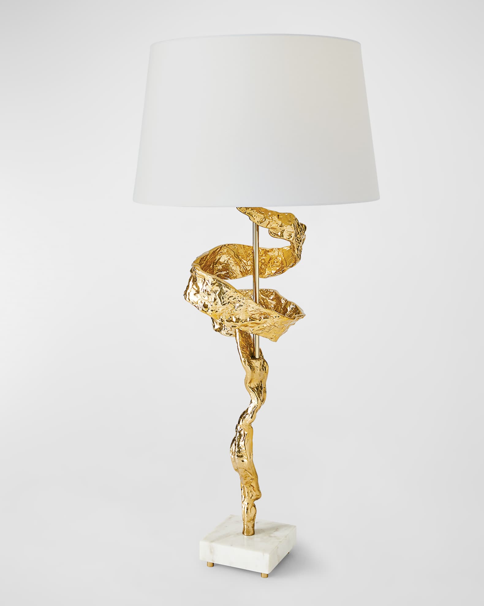 Global Views Twist Lamp - Brass | Horchow