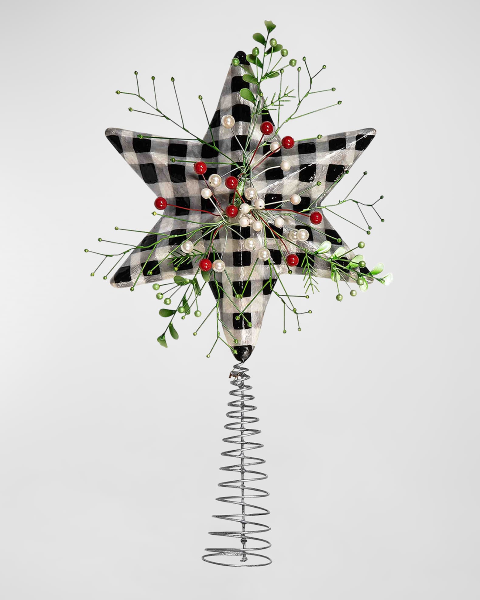 MacKenzie-Childs Mistletoe Star Capiz Tree Topper | Horchow